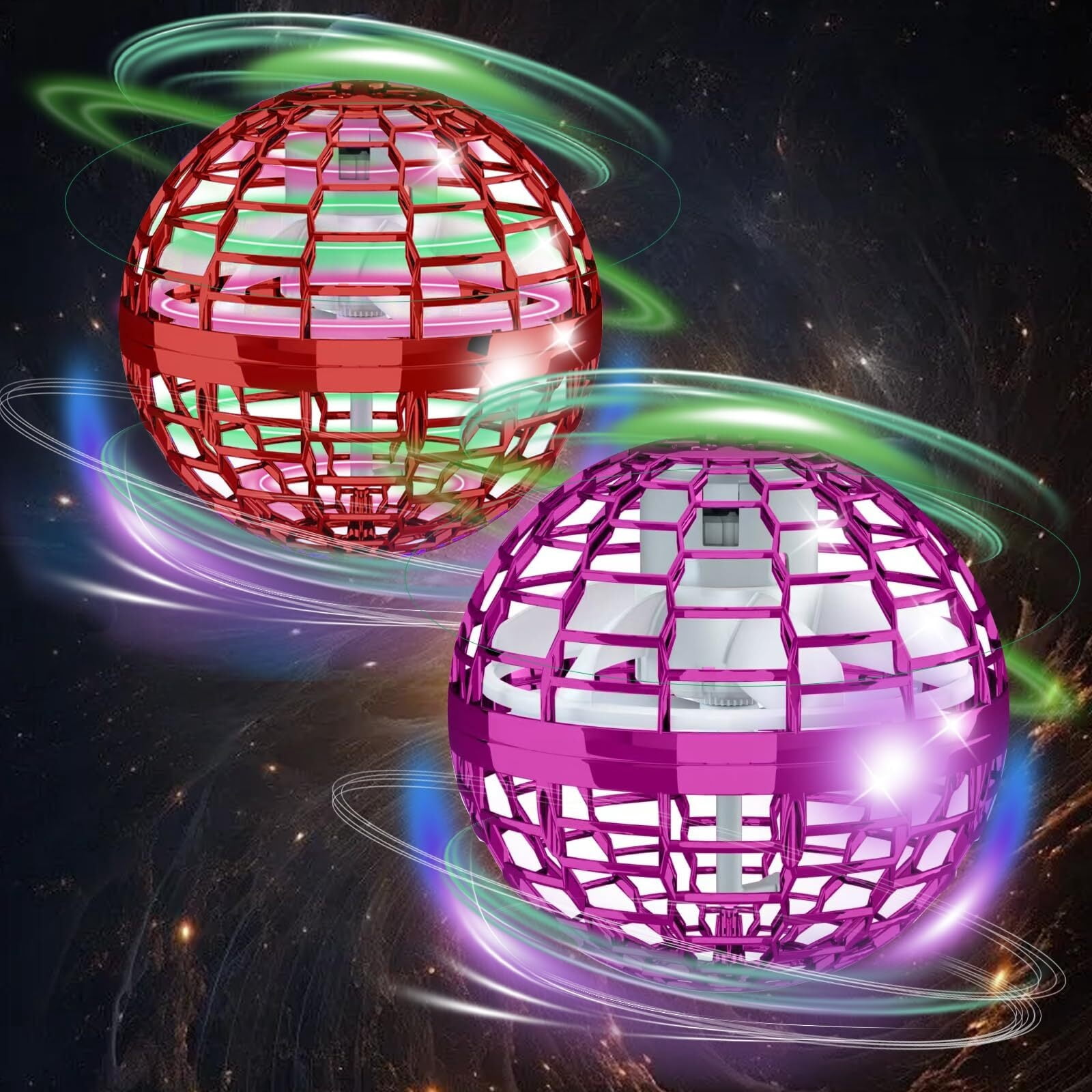 Hand Controlled Hover Ball, 2025 Upgraded Flying Orb Toy with LED ...