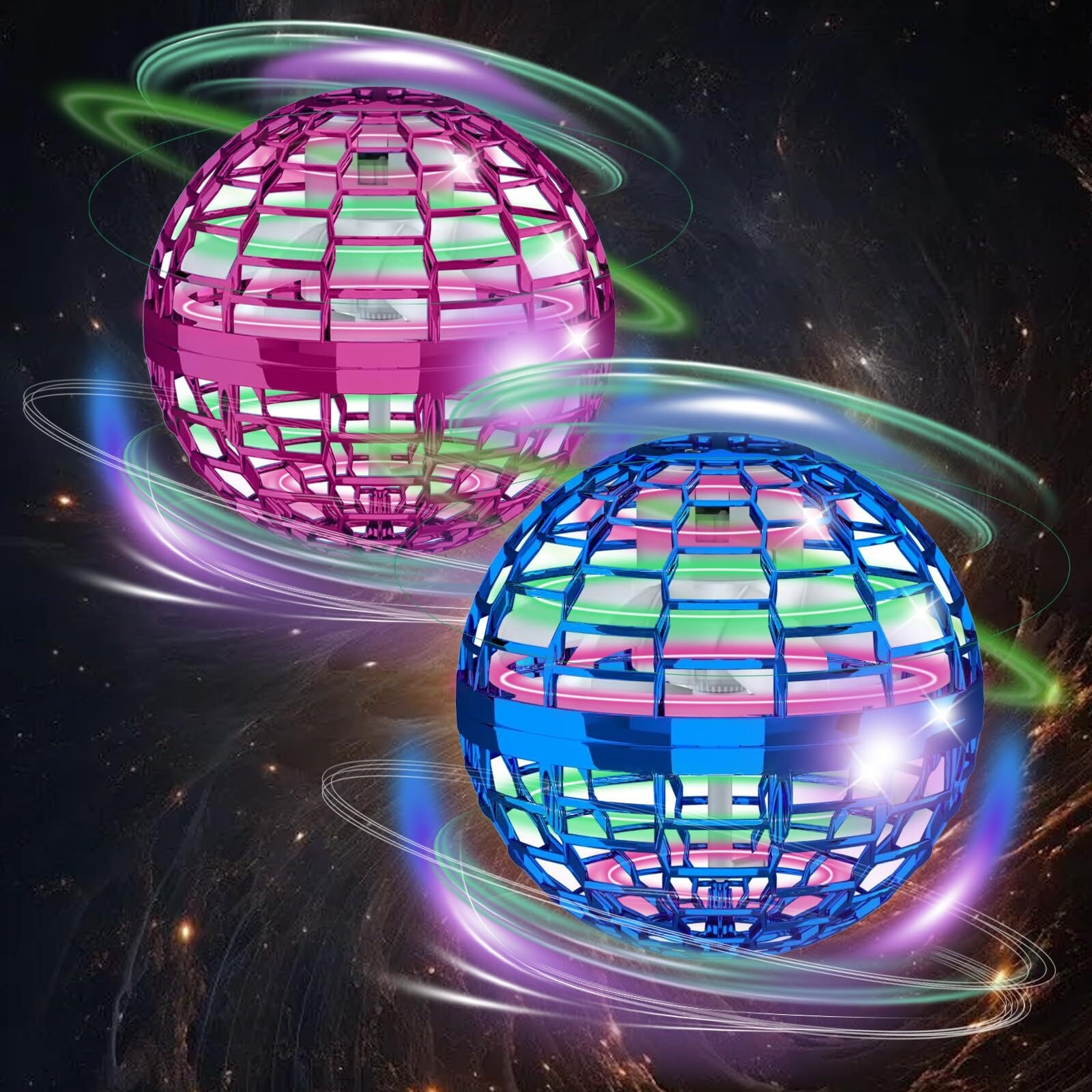 Hand Controlled Hover Ball, 2025 Upgraded Flying Orb Toy with LED ...