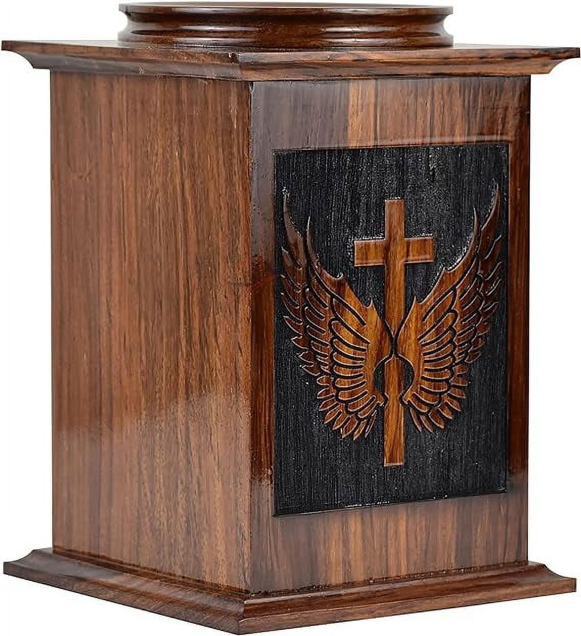 Silver International Wooden Cremation Urn, Rosewood Handmade Box for ...