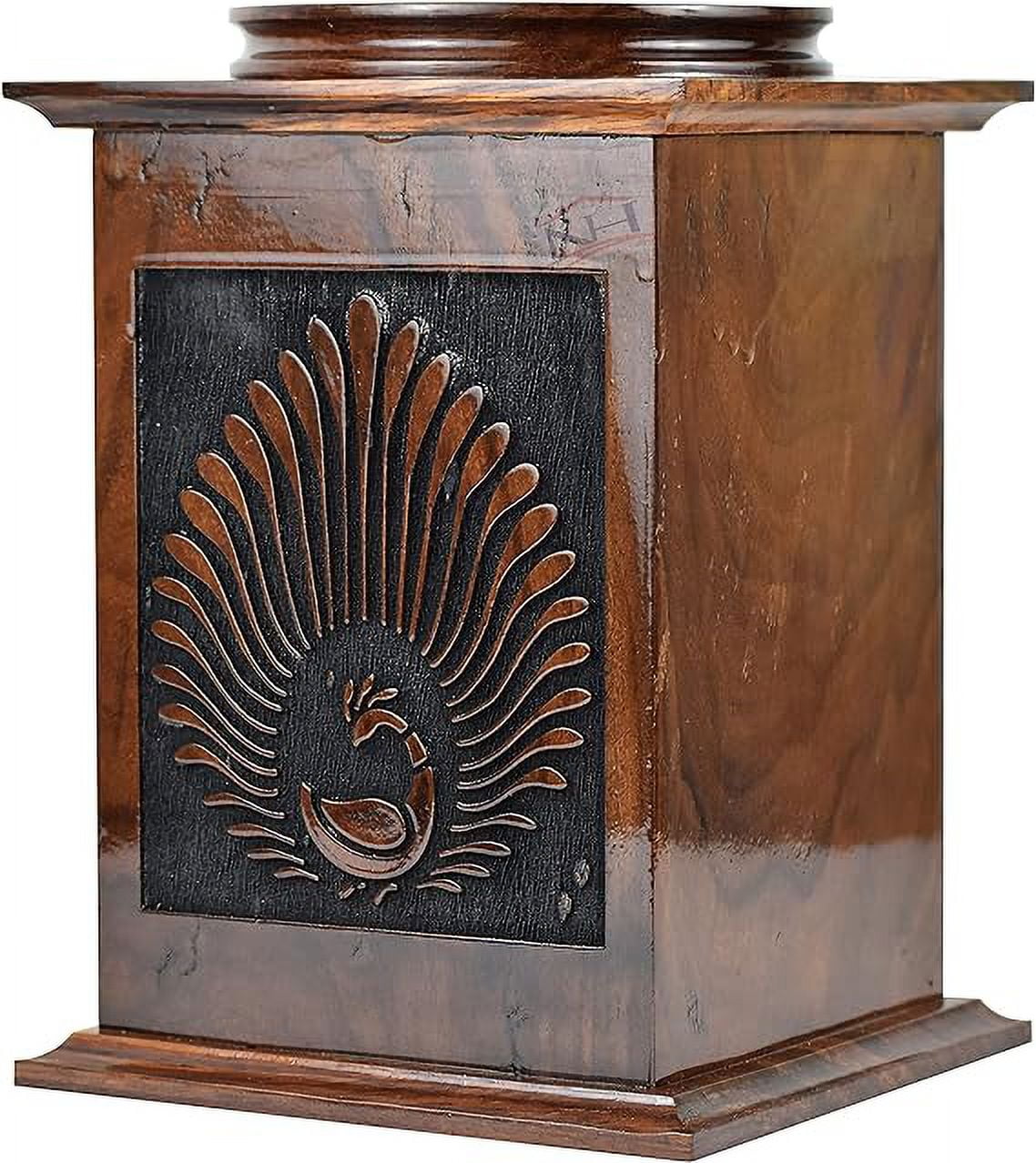 Cremation Urns for Ashes – Wooden Urn Box Funeral Urn for Human Ashes ...