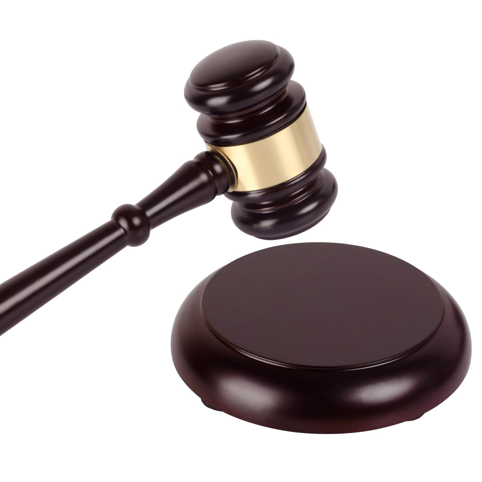 Hand Crafted Wooden Judge Gavels and Sound Block Set, Solid Hammer for Auction Meetings Court ...