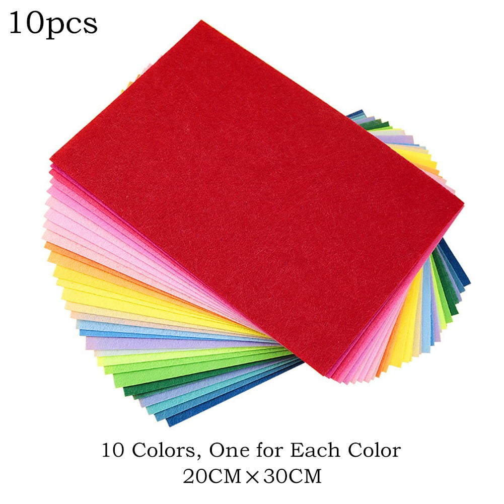 Hand Crafts Felt Fabric Sheet Squares 10/24 Colors 20cm*30cm Assorted ...
