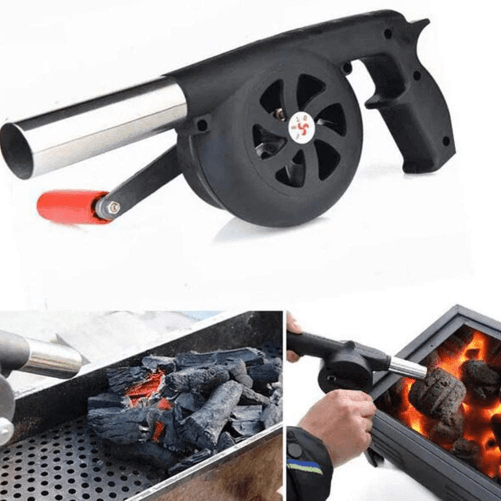 Hand Crank BBQ Air Blower, Portable Manual Fan Blower for Charcoal ...