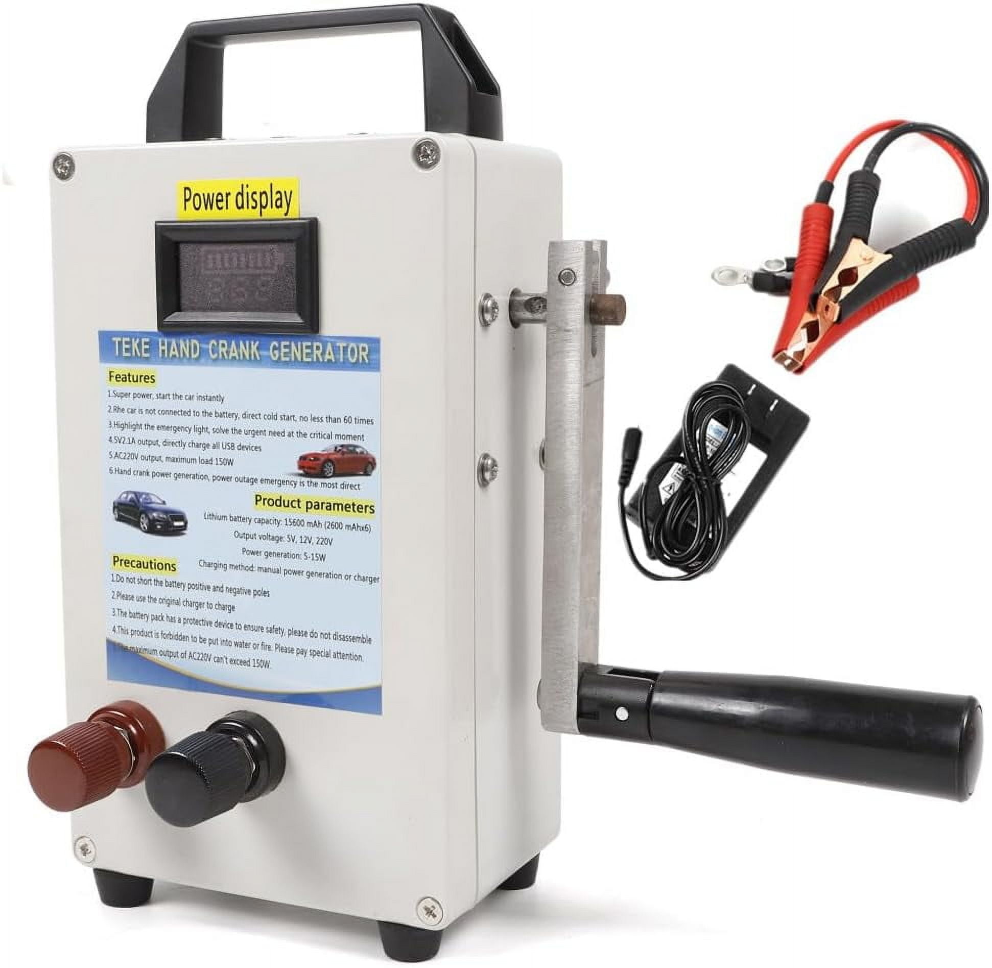 Hand Crank Charger Generator Portable Power Station with Charging and ...