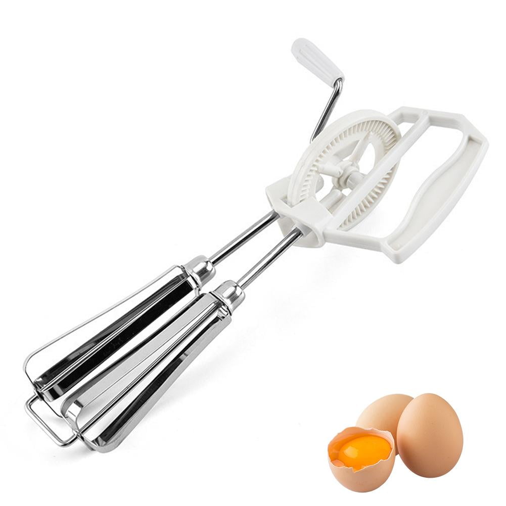 Hand Crank Egg Beater Stainless Steel Rotary Whisk Mixer Kitchen ...