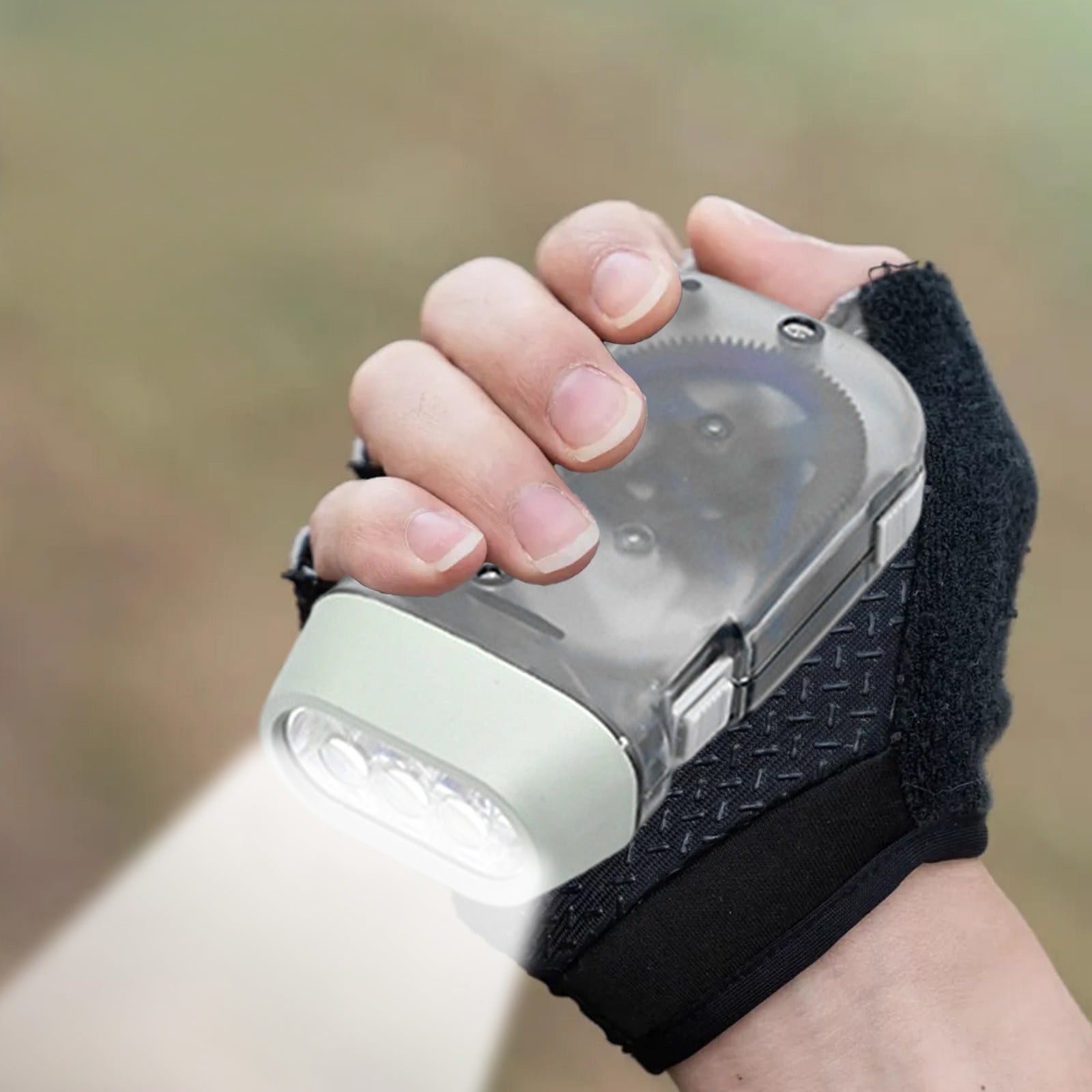 Hand Crank Emergency Flashlight Battery Free Mini LED Light for Power ...