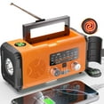 Colesno NOAA Weather Radio, 10000mAh Emergency Solar Hand Crank Radio ...