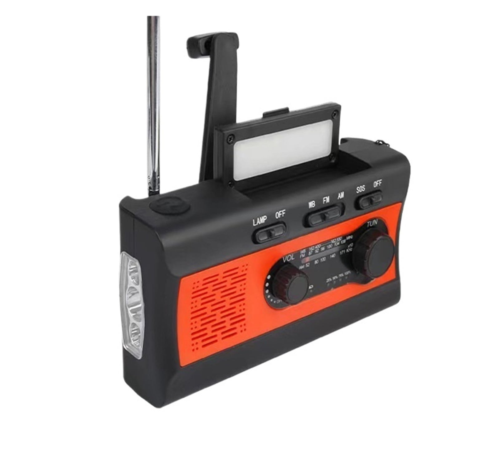 Hand-Crank Emergency Radio with Solar Power for Outdoor Survival and ...