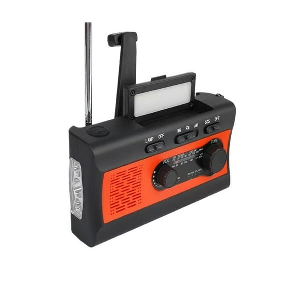 Hand-Crank Emergency Radio with Solar Power for Outdoor Survival and ...