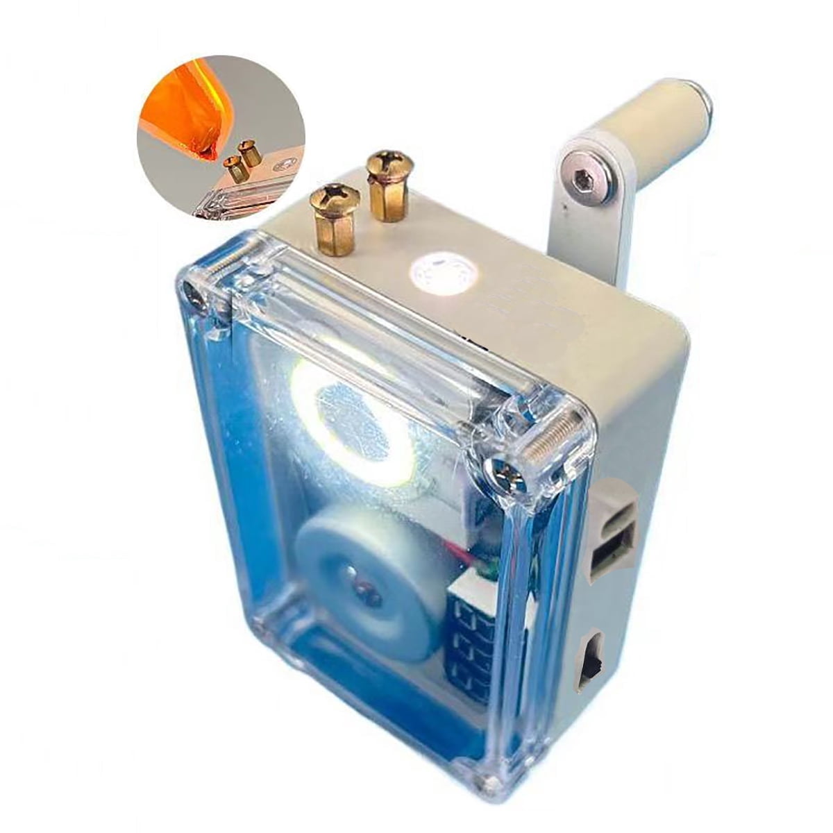 Hand Crank Generator Emergency Survival Fire Starter USB Charger ...