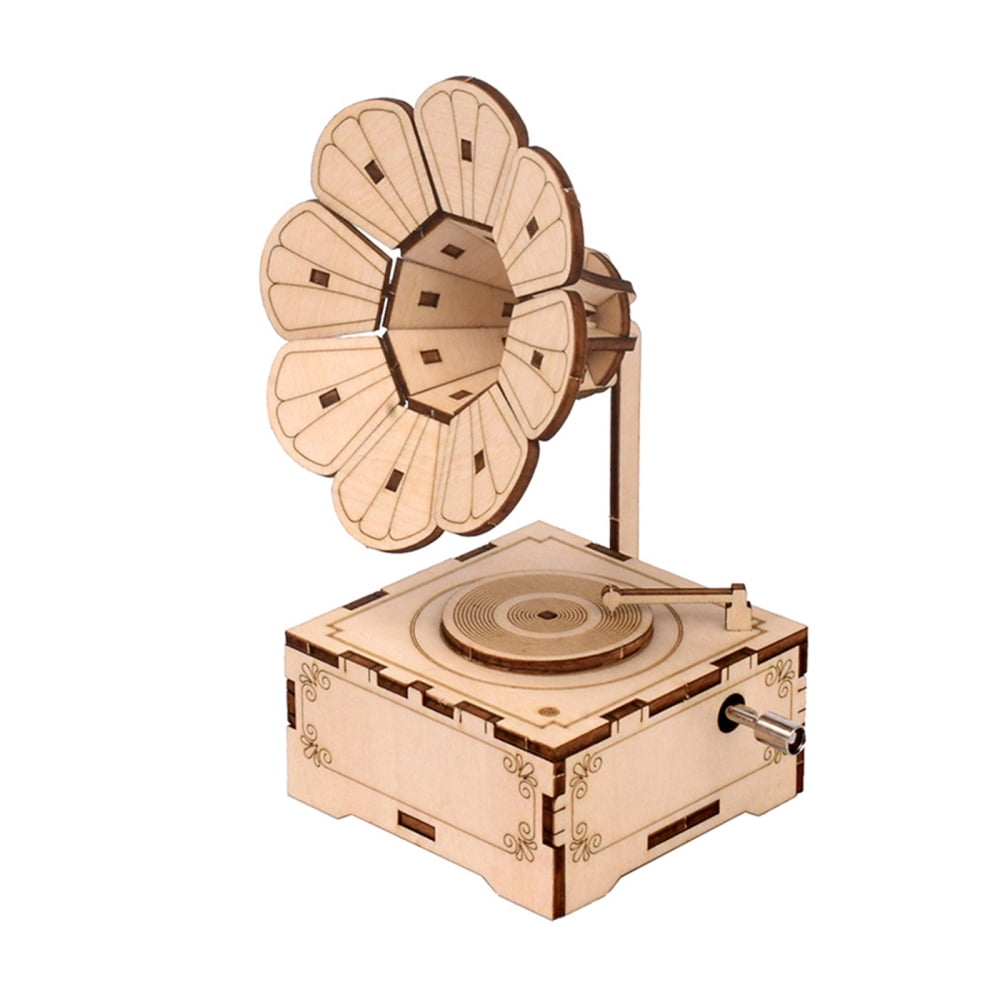 Hand Crank Record Player Puzzle Retro Record Player Style Kids Music ...