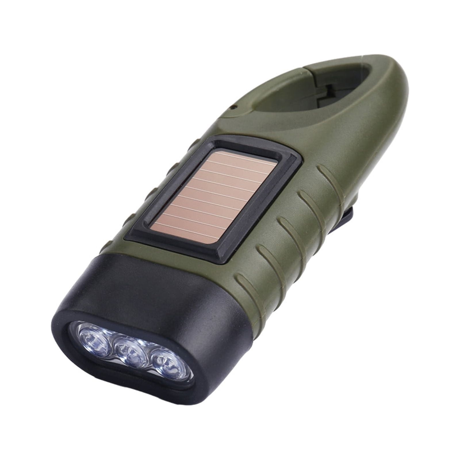 Hand Crank Solar Powered Flashlight, Emergency Rechargeable LED ...