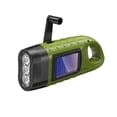 Hand Crank Solar Powered LED Flashlight 800 Lumens Rechargeable ...