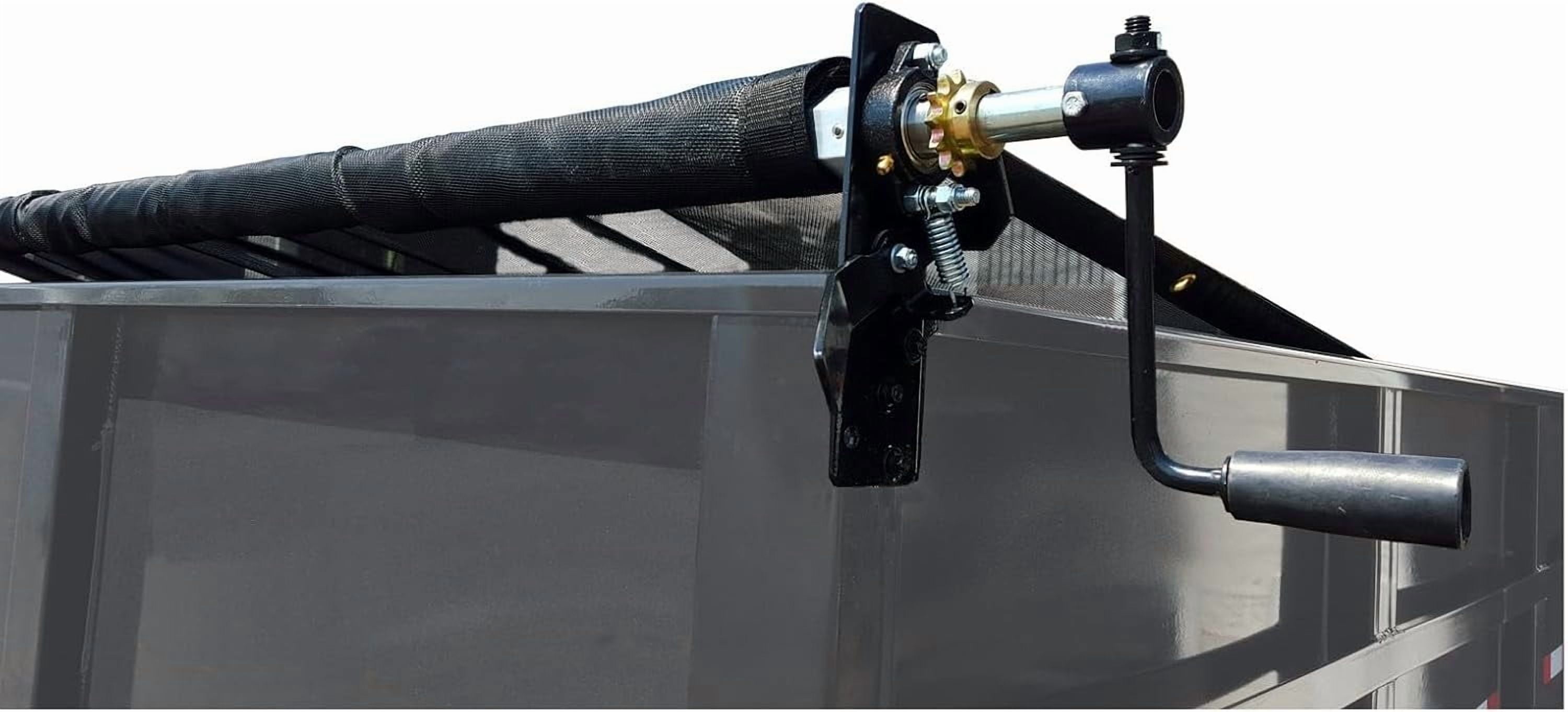Hand Crank Tarp Roller Kit with Mesh or Vinyl Tarp for Dump Truck or ...