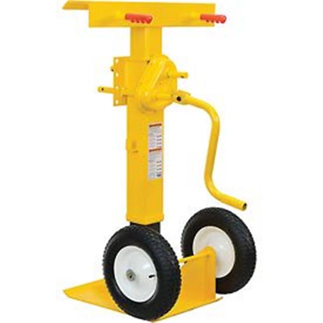 Hand Crank Trailer Jack Stand 100 - 000 lbs Static Pneumatic Wheels ...