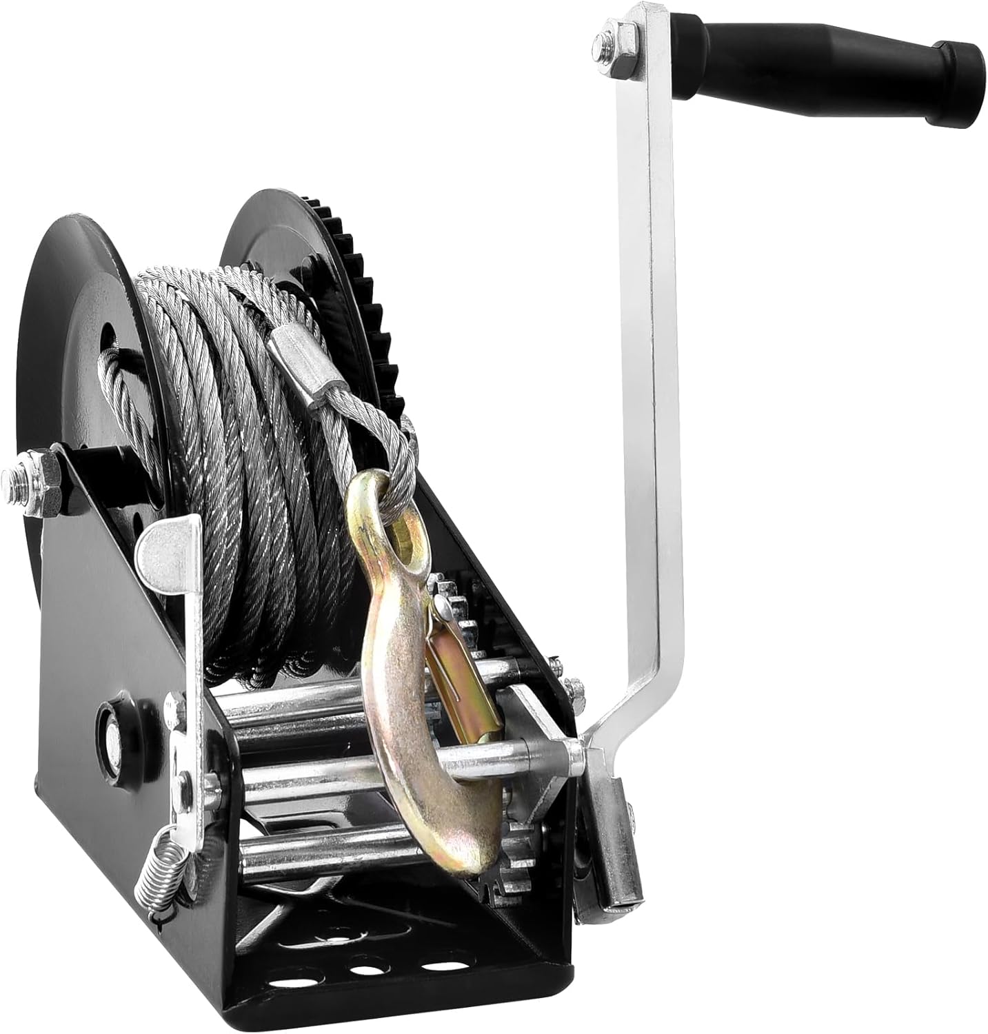 Hand Crank Winch, 3500 lbs Steel Cable, Boat Trailer Winch Heavy Duty ...