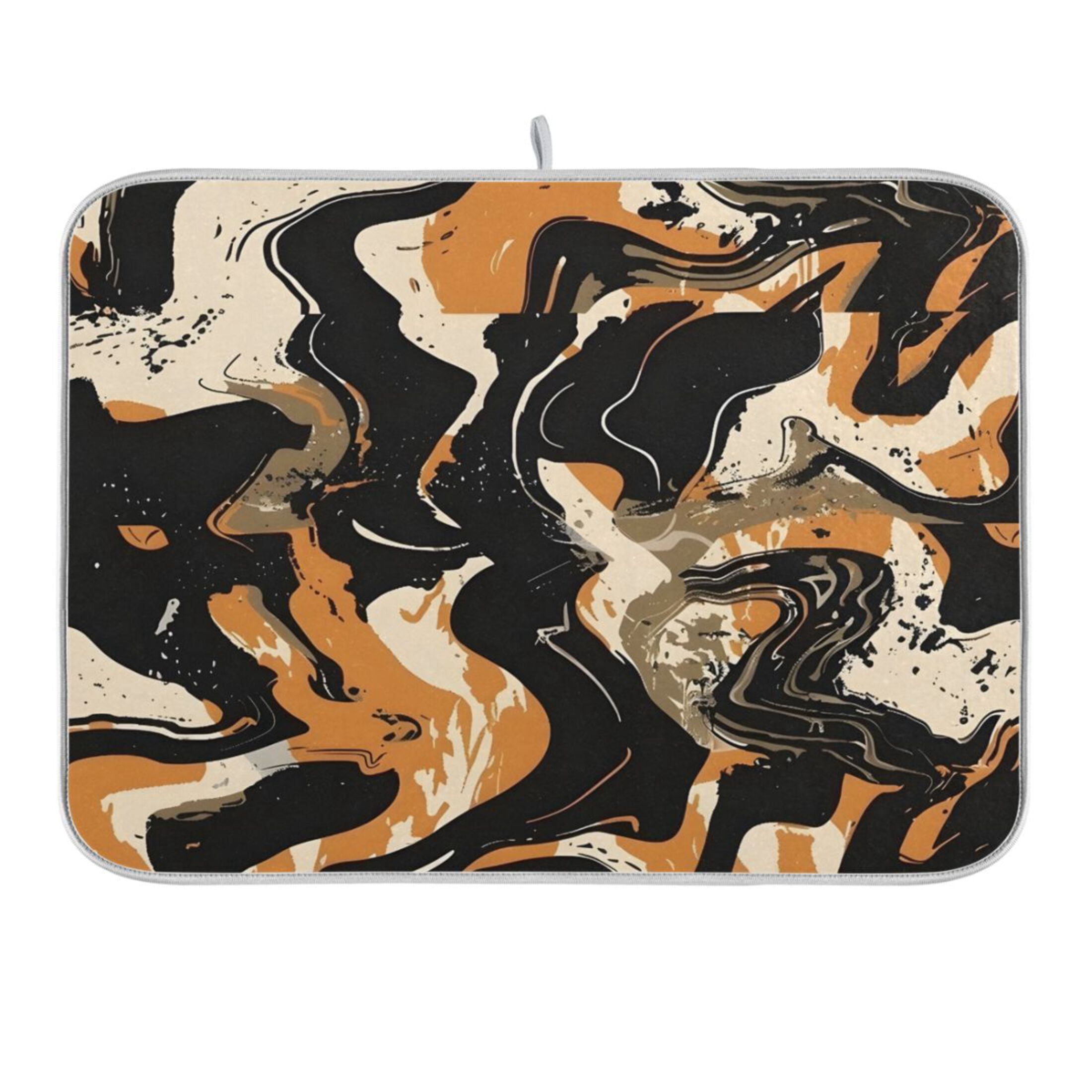 Hand Drawing Abstract Graffiti Dish Drying Mat for Kitchen Counter ...