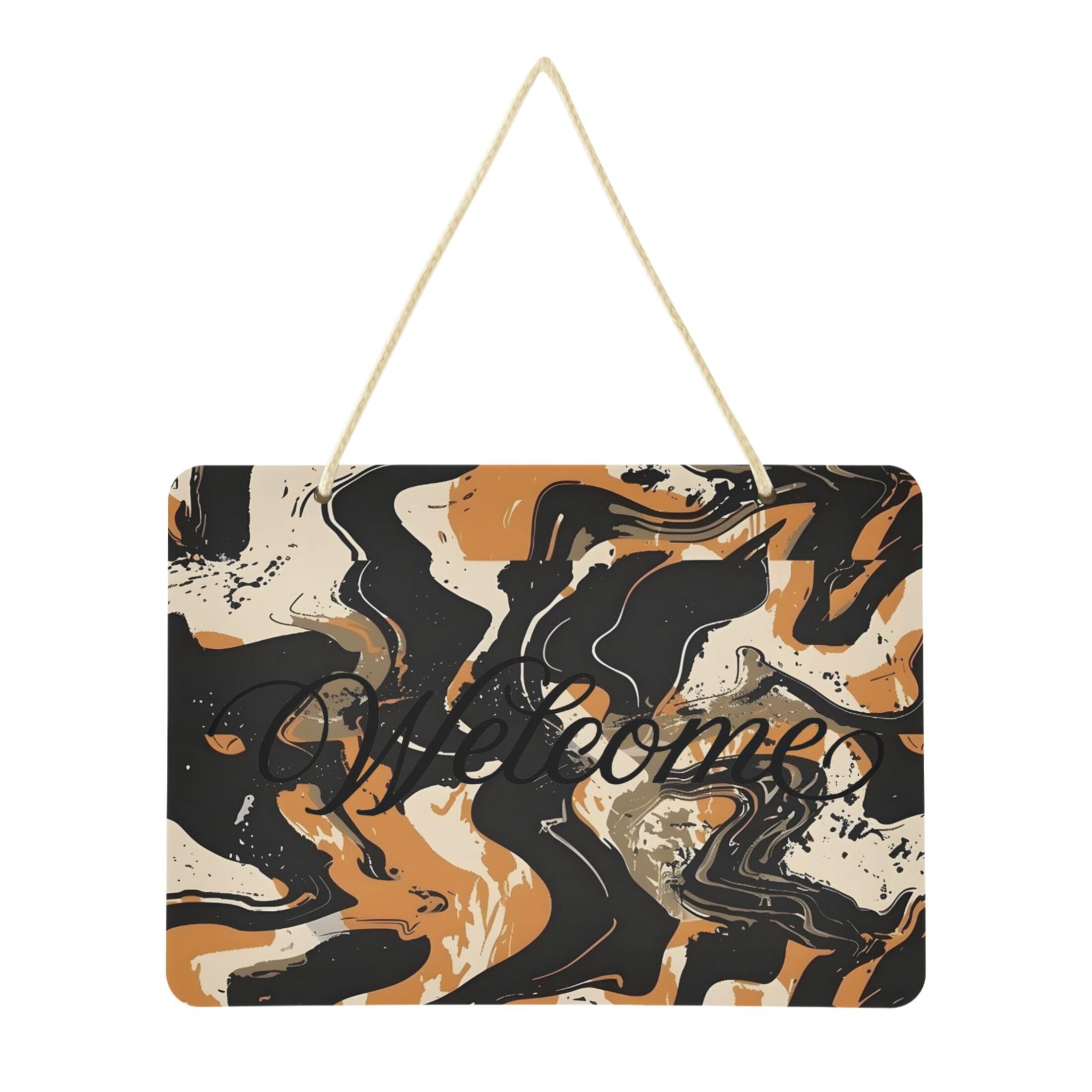 Hand Drawing Abstract Graffiti Welcome Sign Front Door PVC 14x10 inch ...