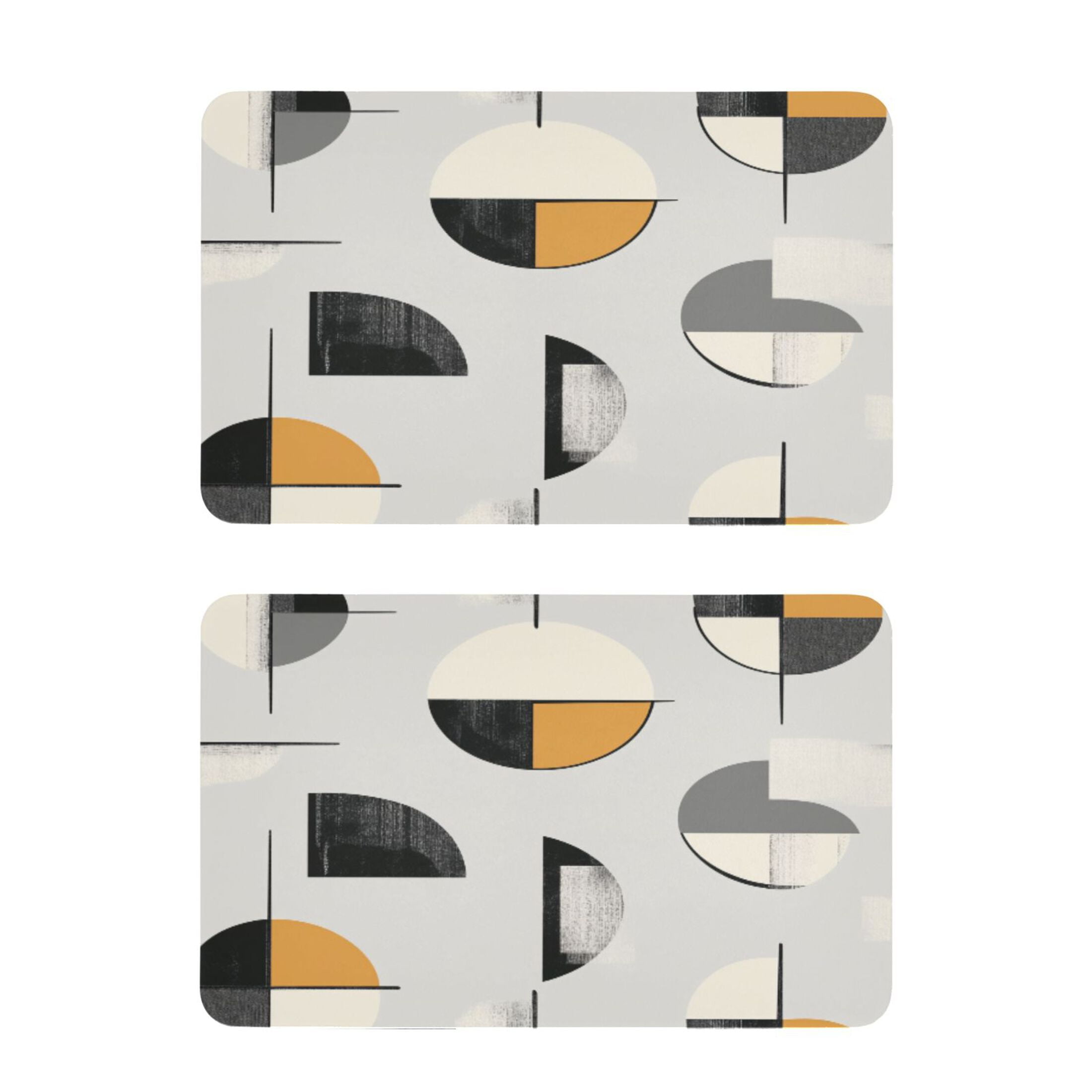 Hand Drawn Abstract Art 2 Pack 4x2.5 Inch Magnetic Stickers Thick and ...