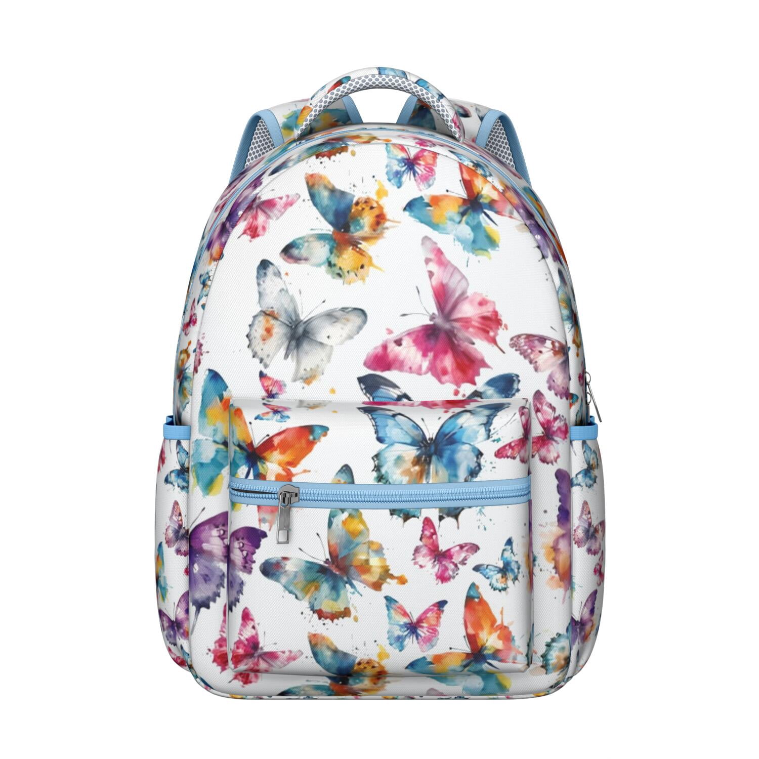 Hand-Drawn Butterfly Graphic Backpack - Waterproof & Breathable ...