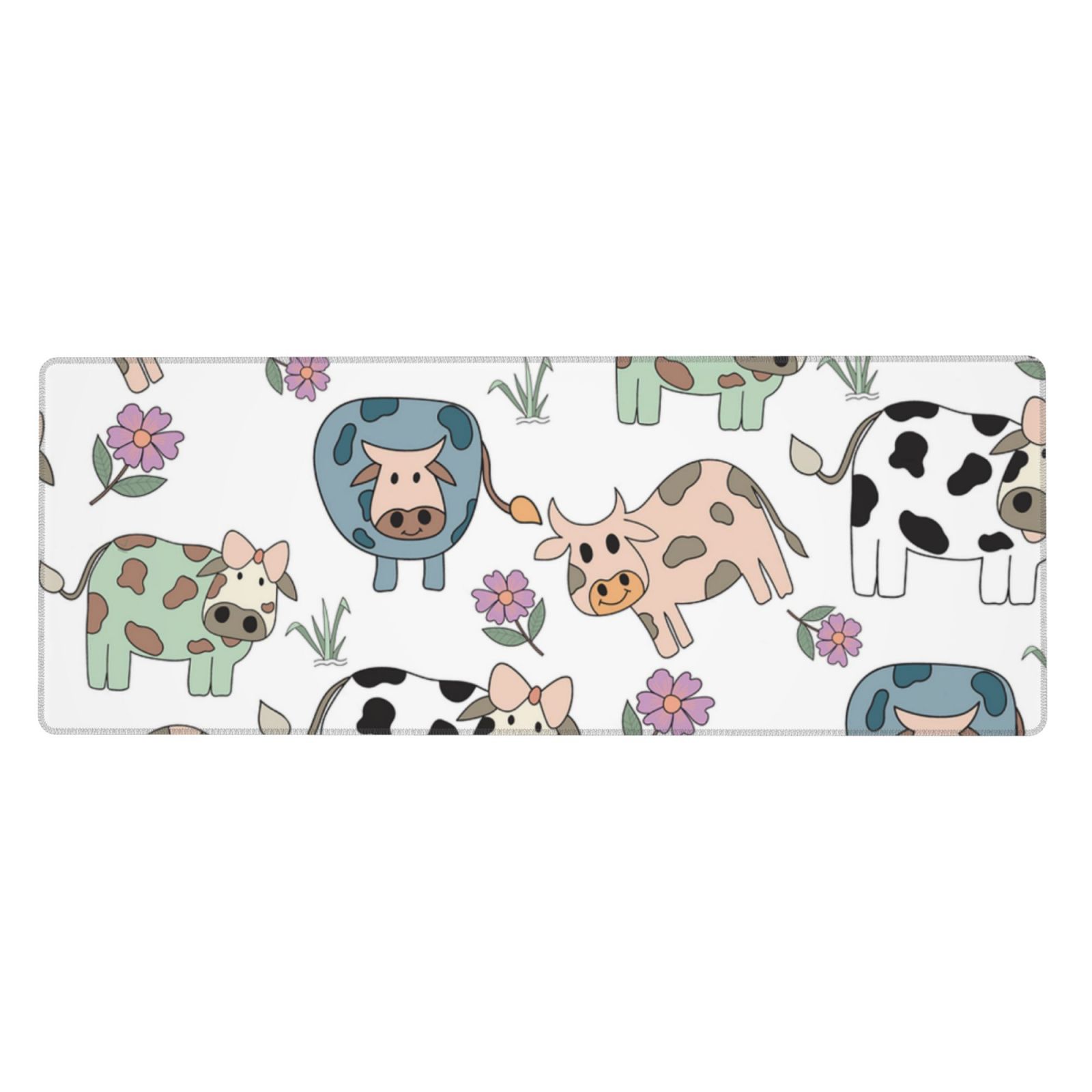 Hand Drawn Cartoon Cow Mousepad Large Mouse Pad Desk Pad Computer ...