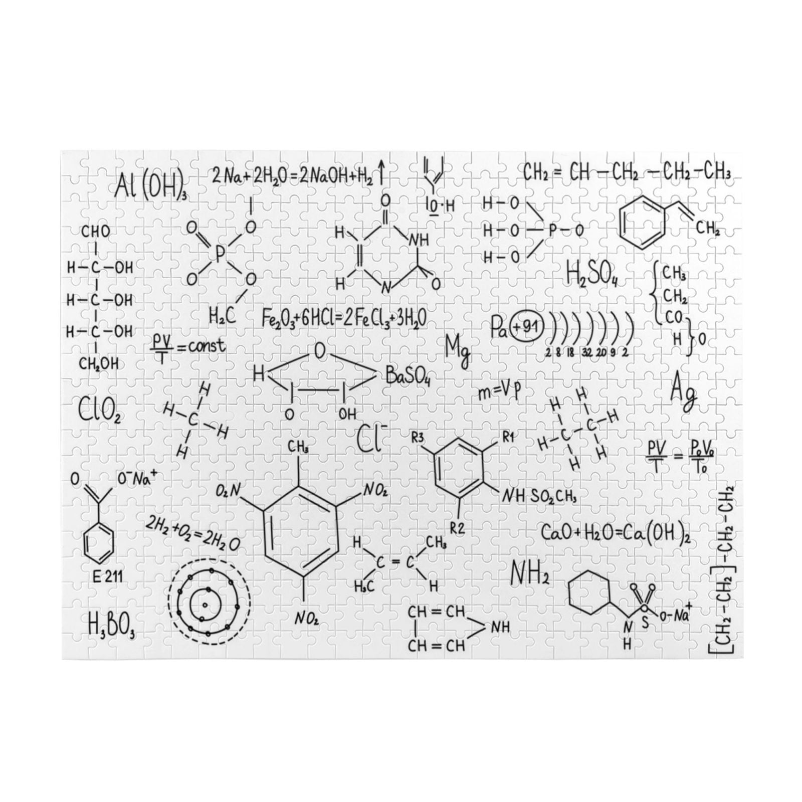 Hand Drawn Chemical Formula, Jigsaw Puzzles 500 Pieces Wooden Jigsaw ...