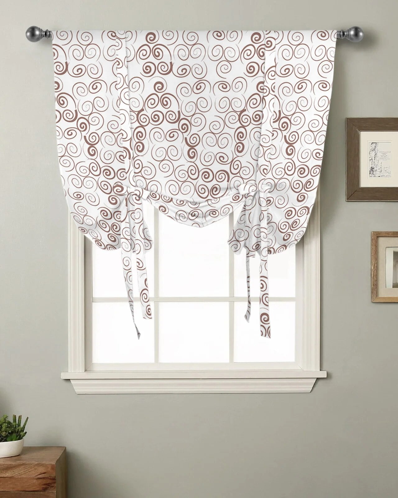 Hand Drawn Circle Line Window Curtain for Living Room Home Decor Blinds ...