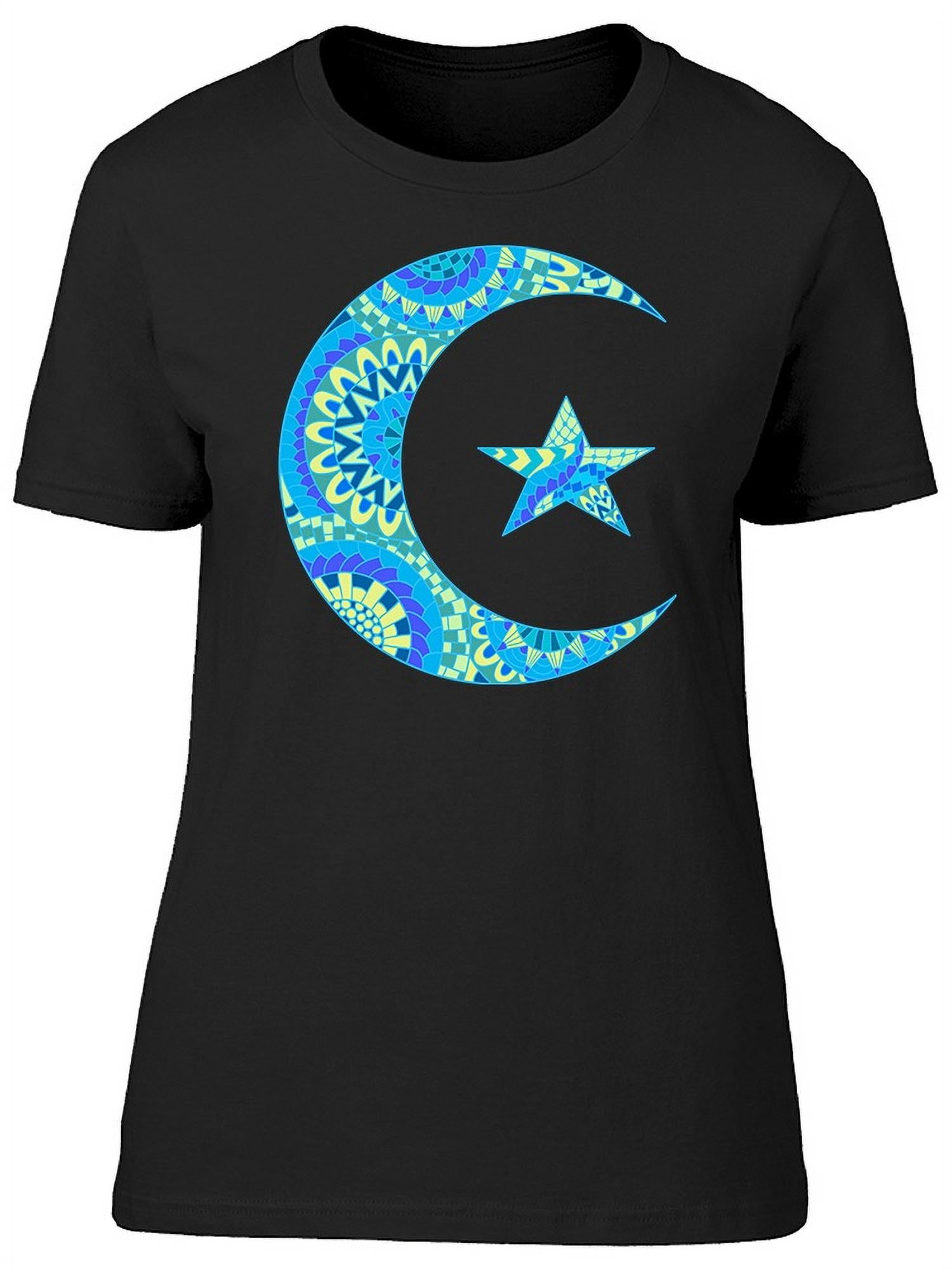 Hand Drawn Crescent Moon Star T-Shirt Women -Image by Shutterstock ...
