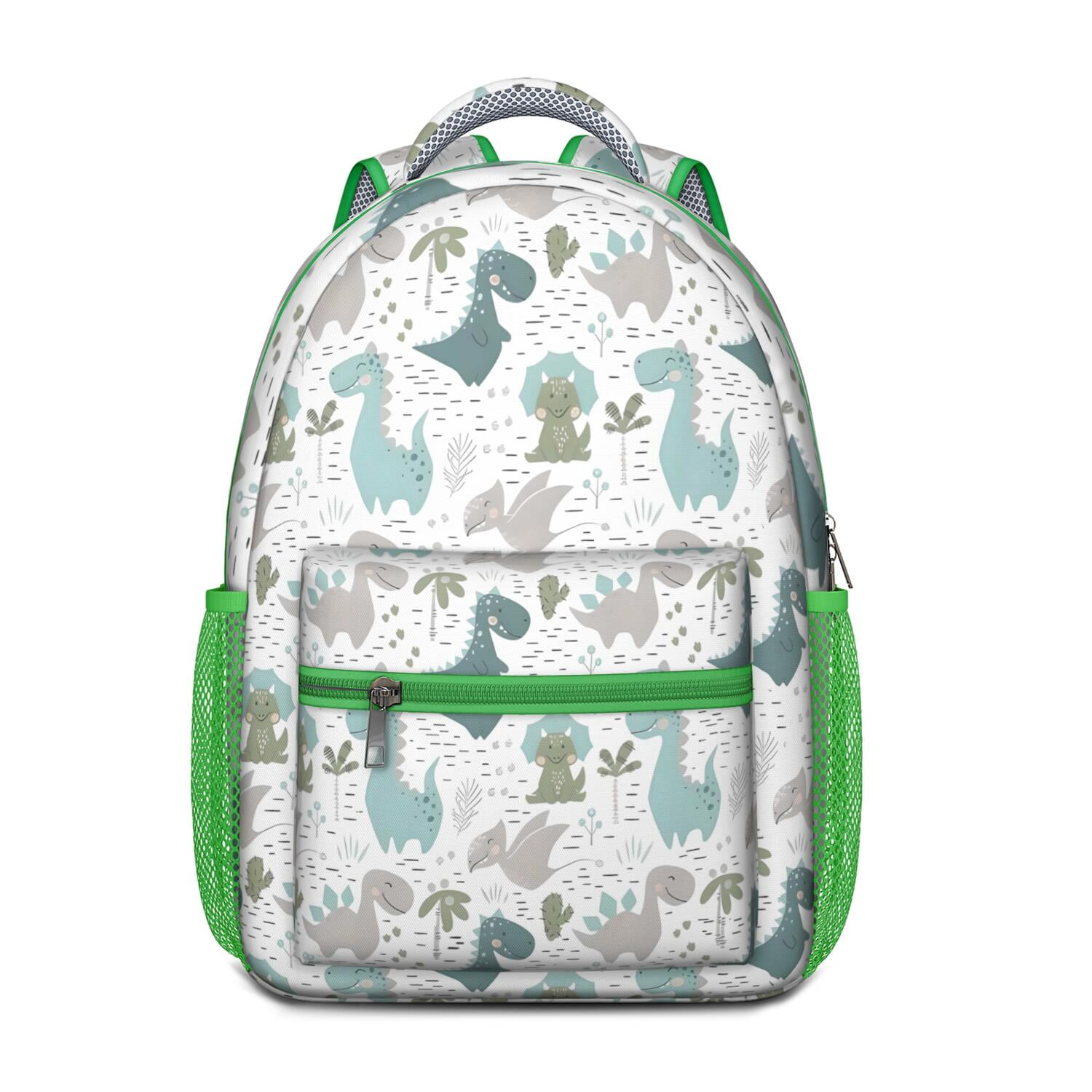 Hand-Drawn Dinosaur Backpack - Breathable & Lightweight Bookbag with ...