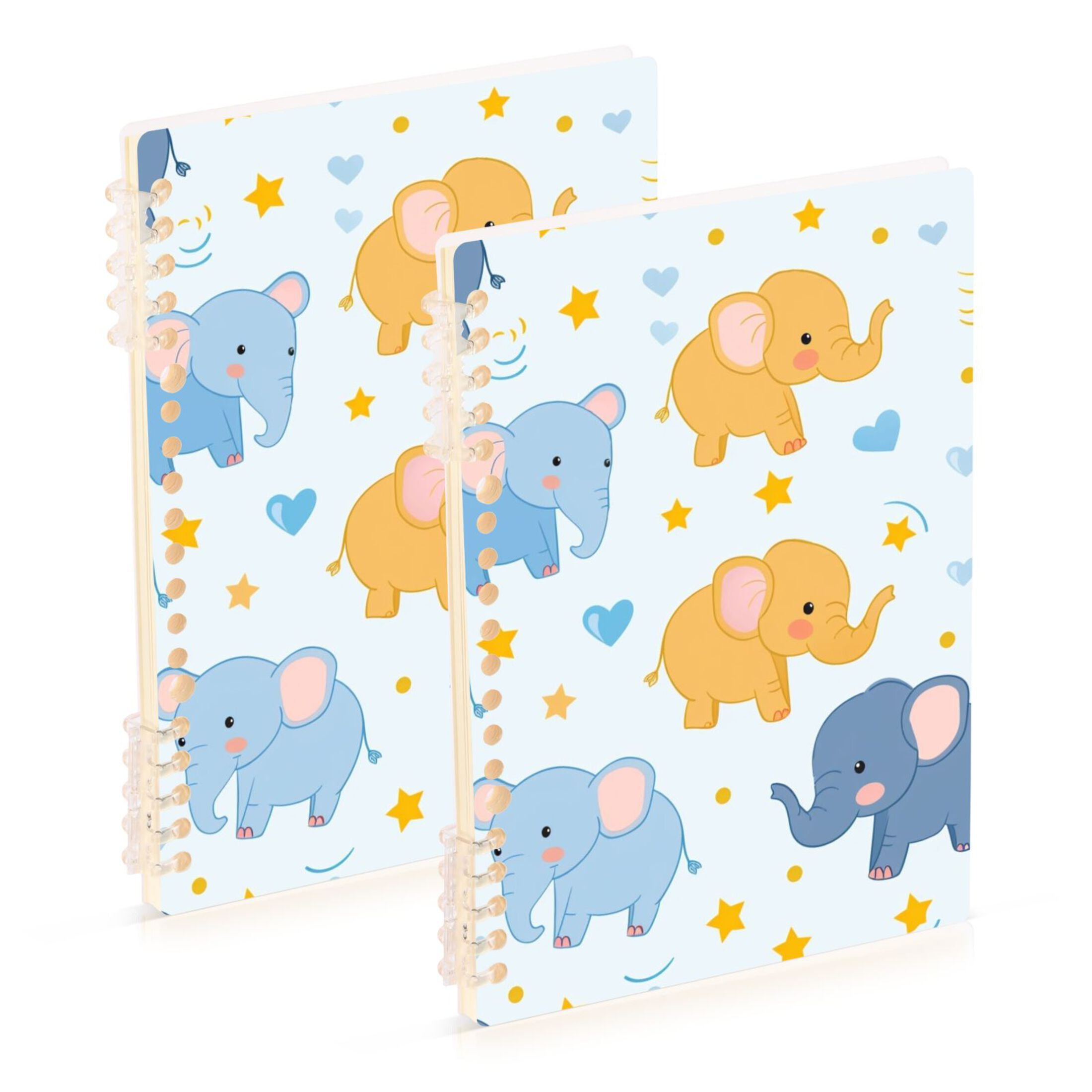 Hand Drawn Elephant Star Notebooks 2 Pcs 1-subject Journal 60 Sheets A5 ...