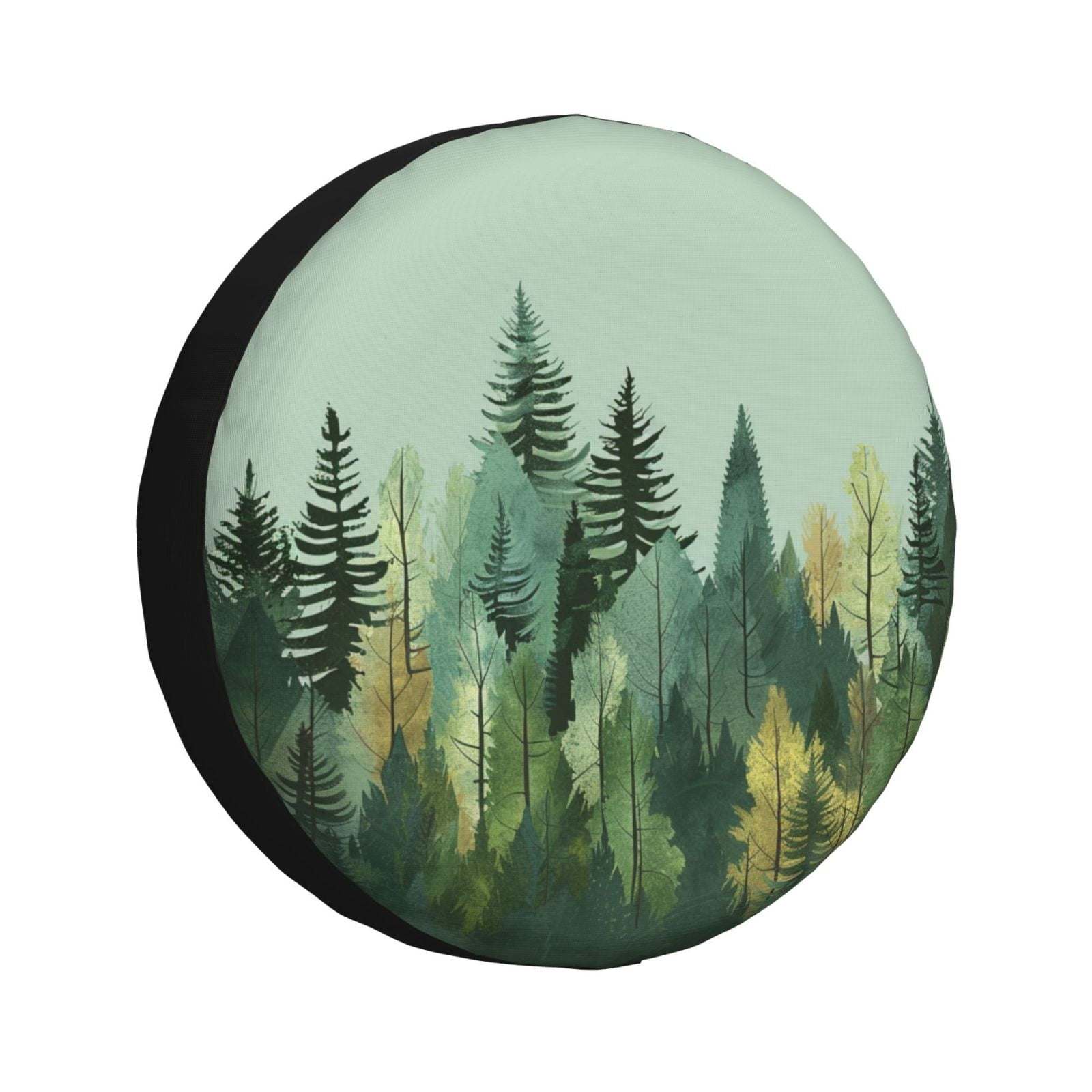 Hand Drawn Forest Spare Tire Cover For Trailers Rv Wheel Covers Origin ...