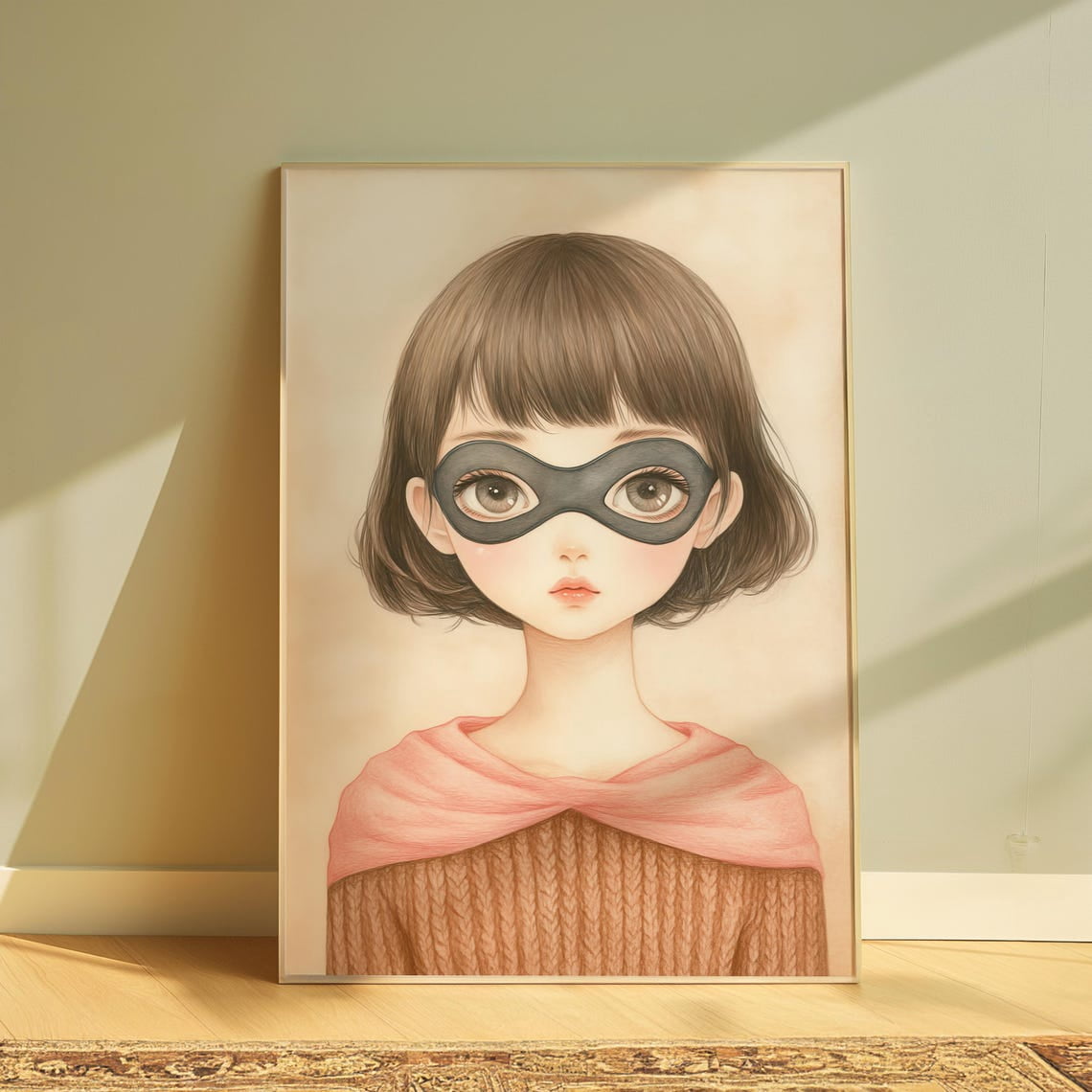 Hand Drawn Girly Superhero Nursery Wall Art Print, Nursery And Gallery ...