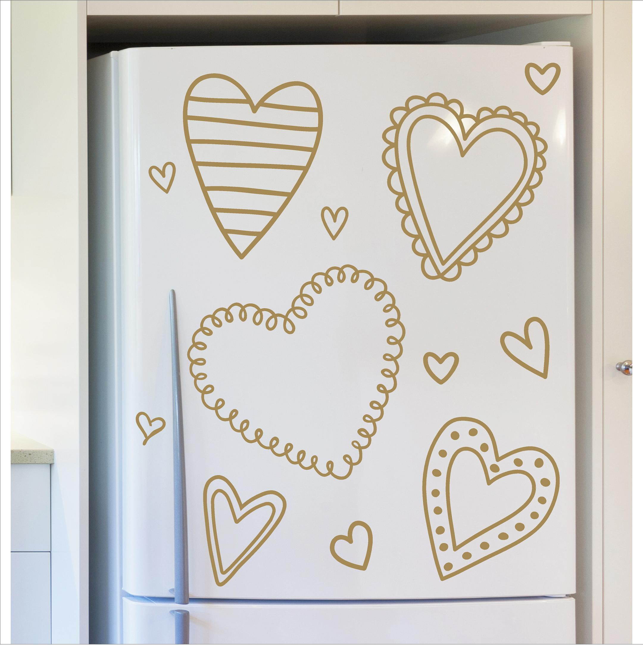 Hand Drawn Hearts Valentine’s Day Decals and Decor Vinyl Lettering ...
