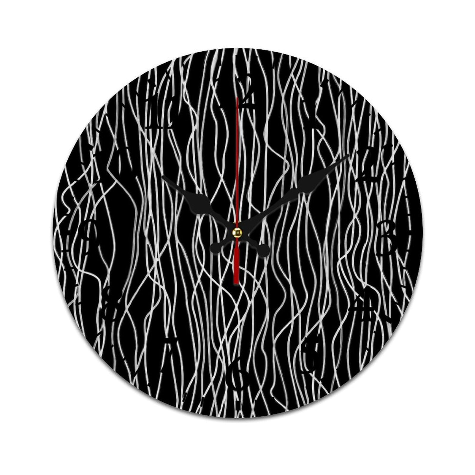 Hand Drawn Lines Wall Clock Modern Design Clocks Wall Hanging Home ...