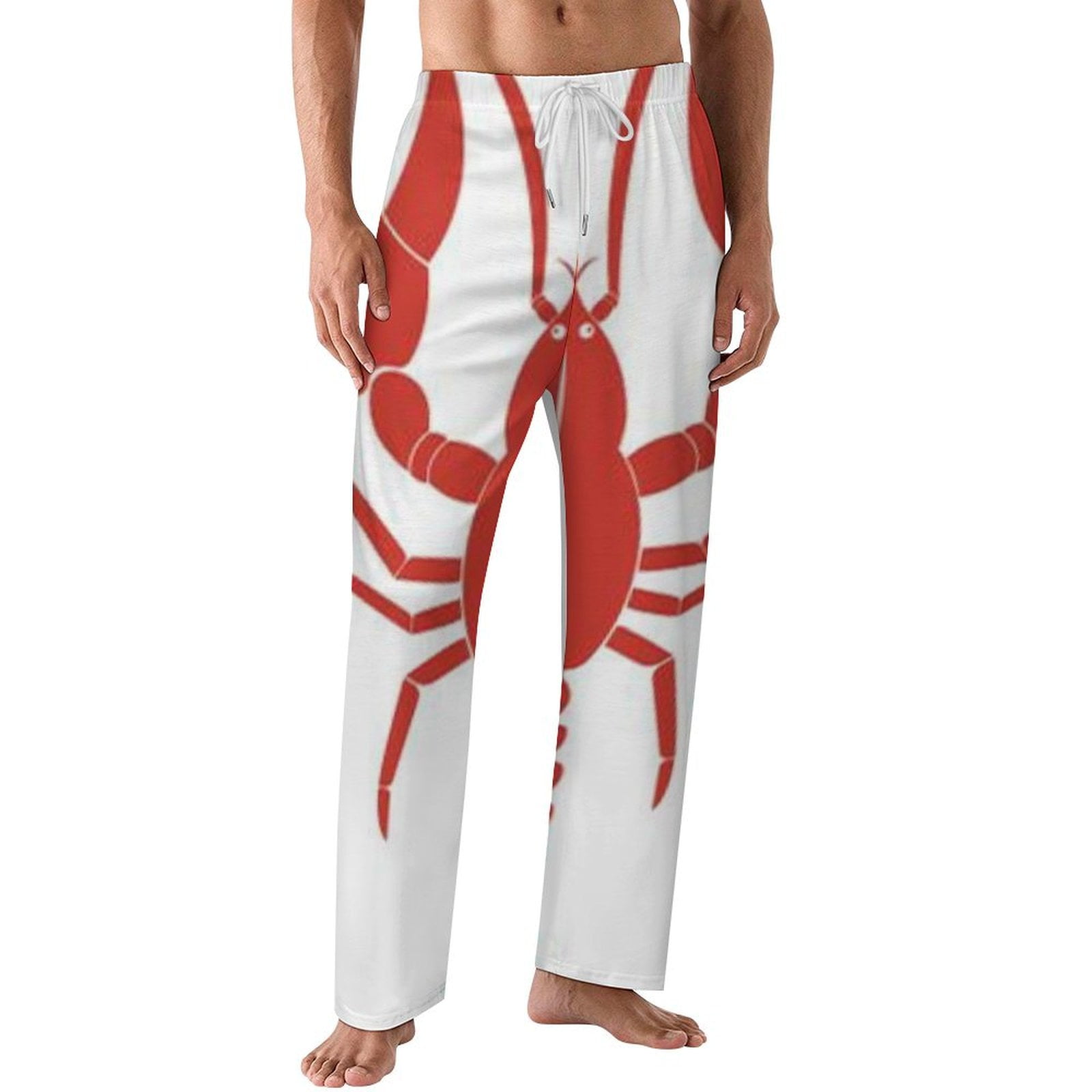 Hand Drawn Lobster Mens Pajamas Pajama Pants Mens Sleepwear Lounge ...