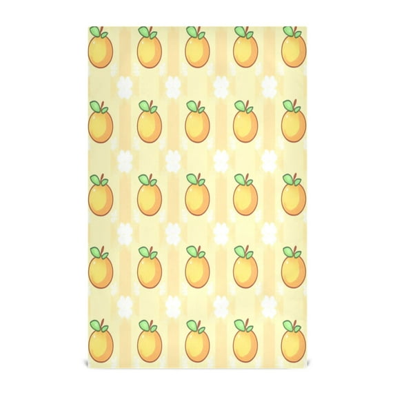 Hand Drawn Orange Pattern Kitchen Towels Dishcloth Decorative Waffle ...