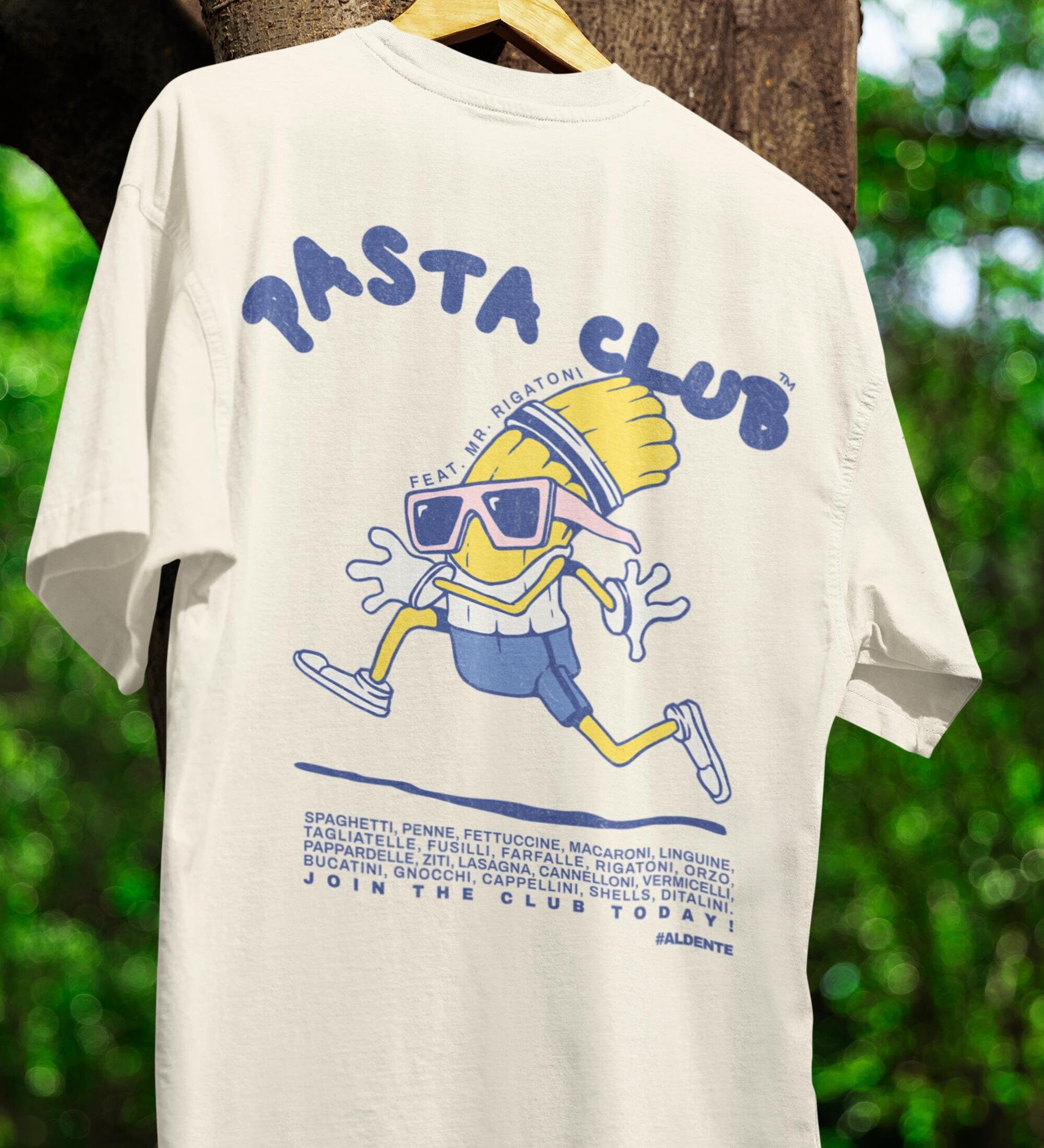 Hand-Drawn Pasta Tee – Retro 90s Foodie Shirt, Funny Italian Graphic ...