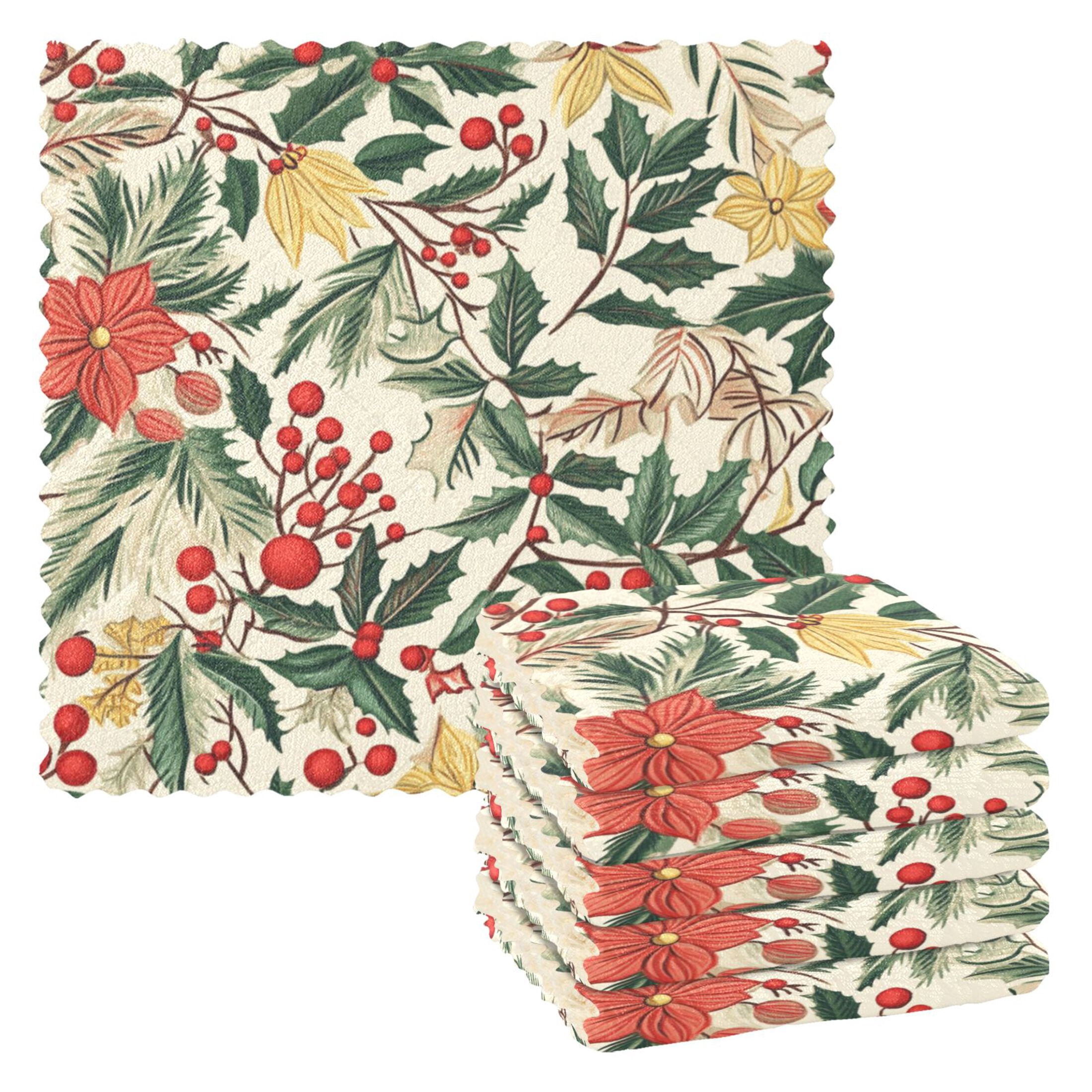 Hand Drawn Patterns 6 Pack Kitchen Cleaning Cloths 11'' x 11'', Super ...