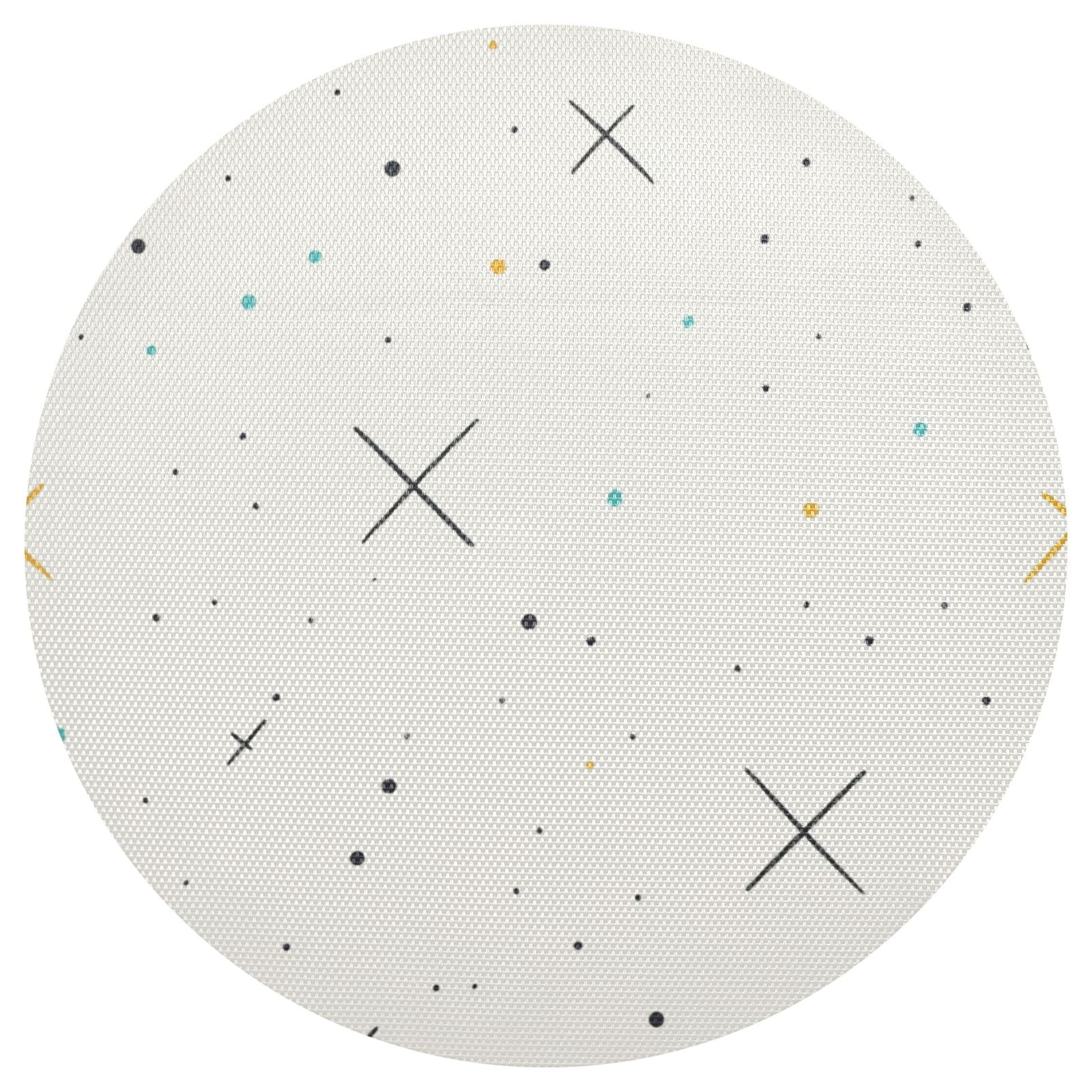 Hand Drawn Simple Patterns 4-Piece 15.4in Heat-Proof PVC Plate Mats ...