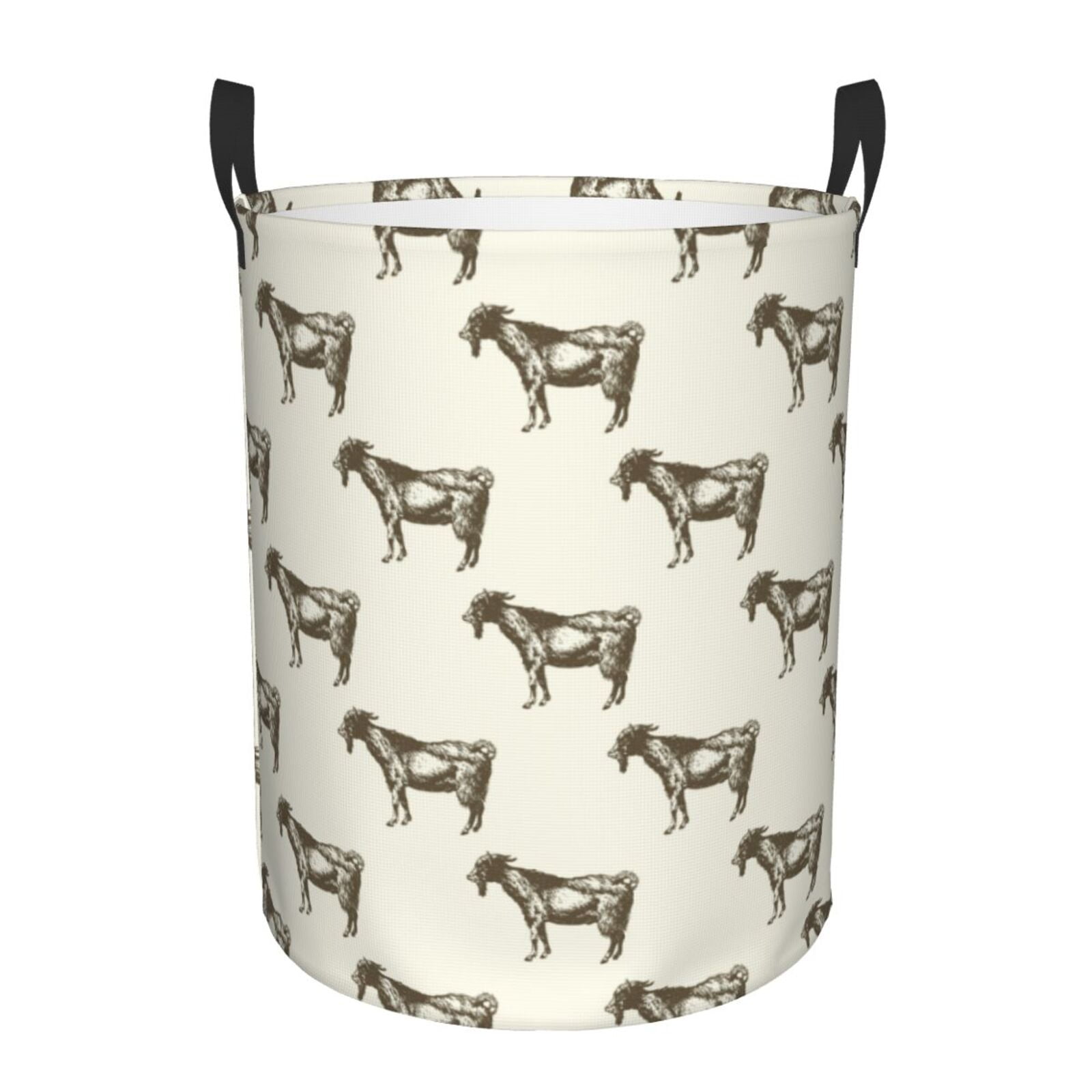 Hand Drawn Sketch Cool Goat Laundry Basket, Laundry Hamper Waterproof ...