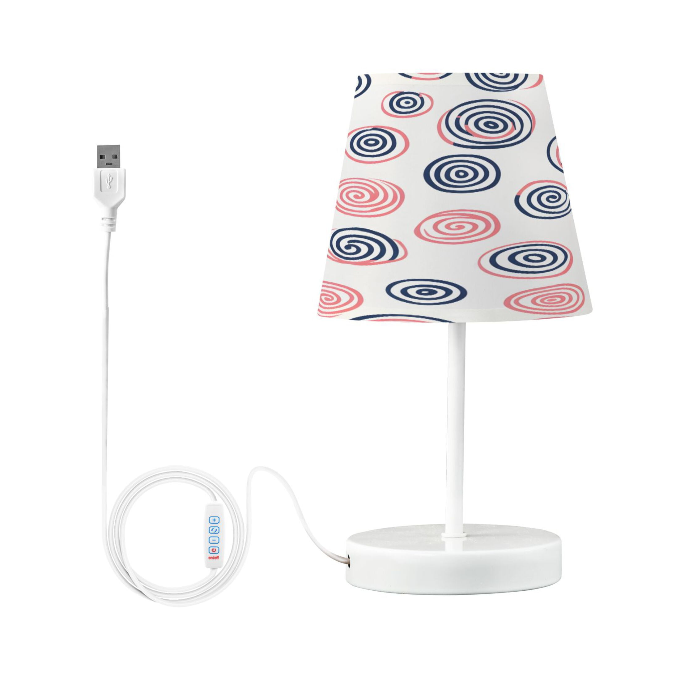 Hand Drawn Swirl Doodle Desk Lamp LED Table Nightstand Lamps with 3 ...