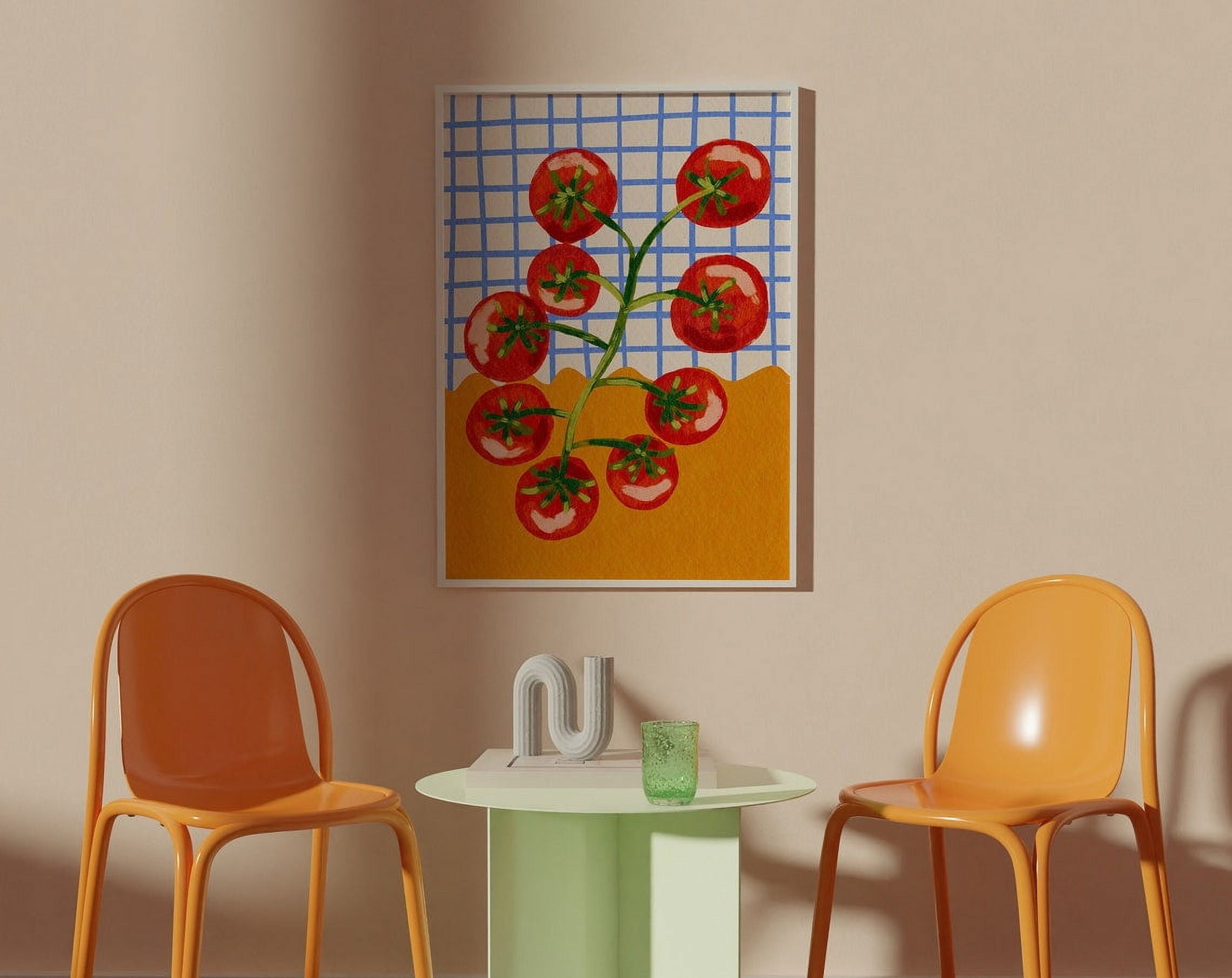 Hand Drawn Tomatoes Poster, Colorful Wall Art, Kitchen Print, Colorful ...