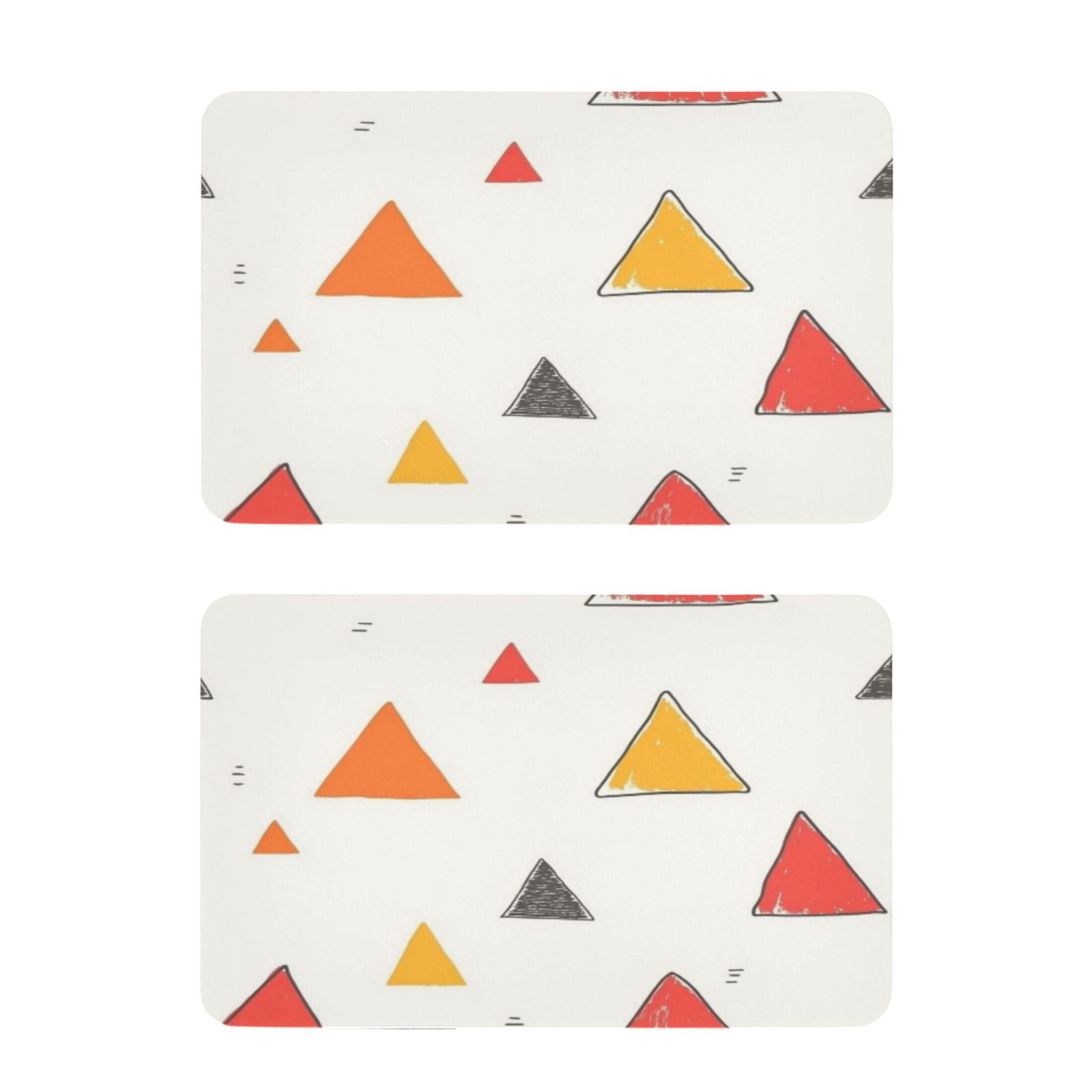 Hand Drawn Triangle Pattern 2 Pack 4x2.5 Inch Magnetic Stickers Thick ...