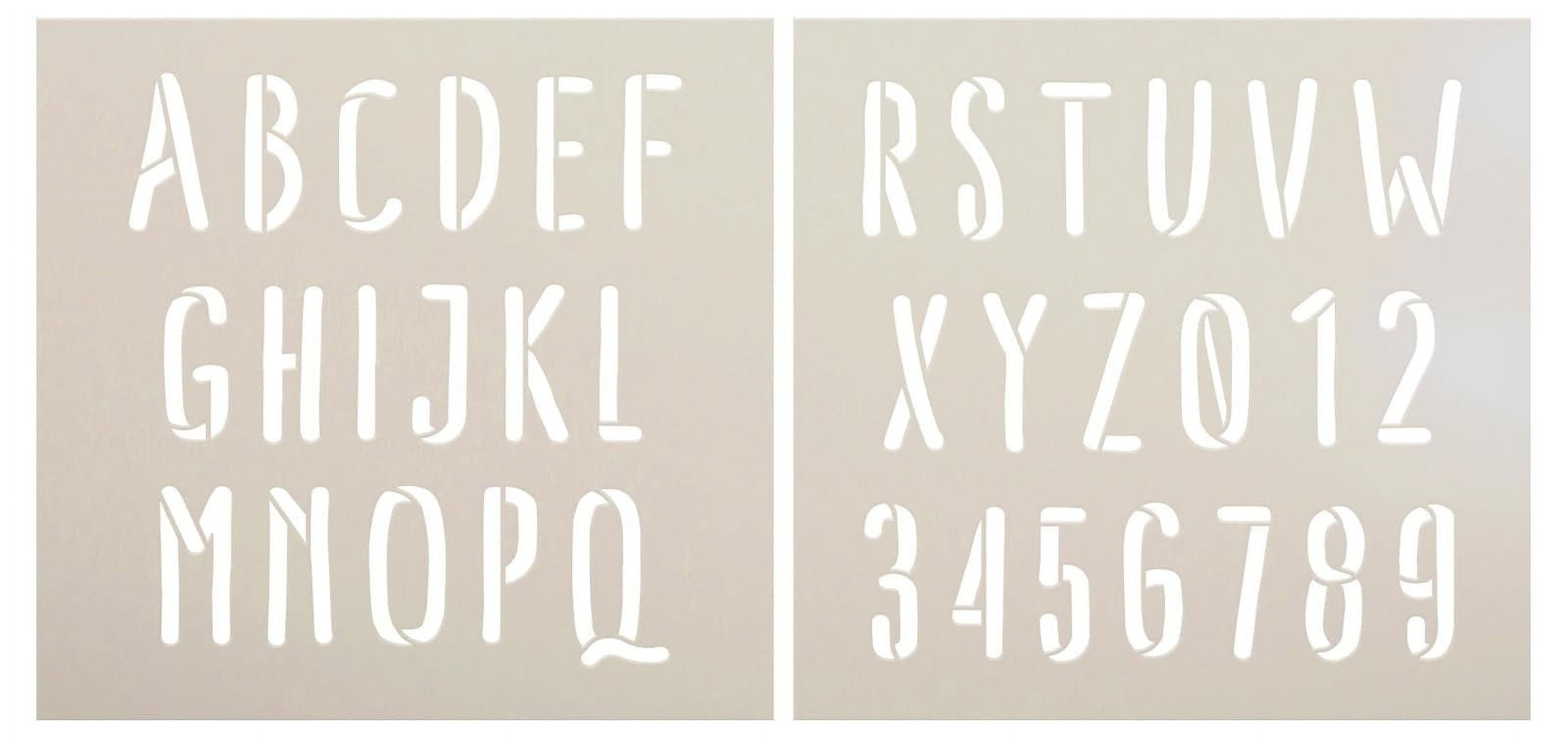 Hand Drawn Uppercase Alphabet Stencil by StudioR12 - USA Made - Select ...