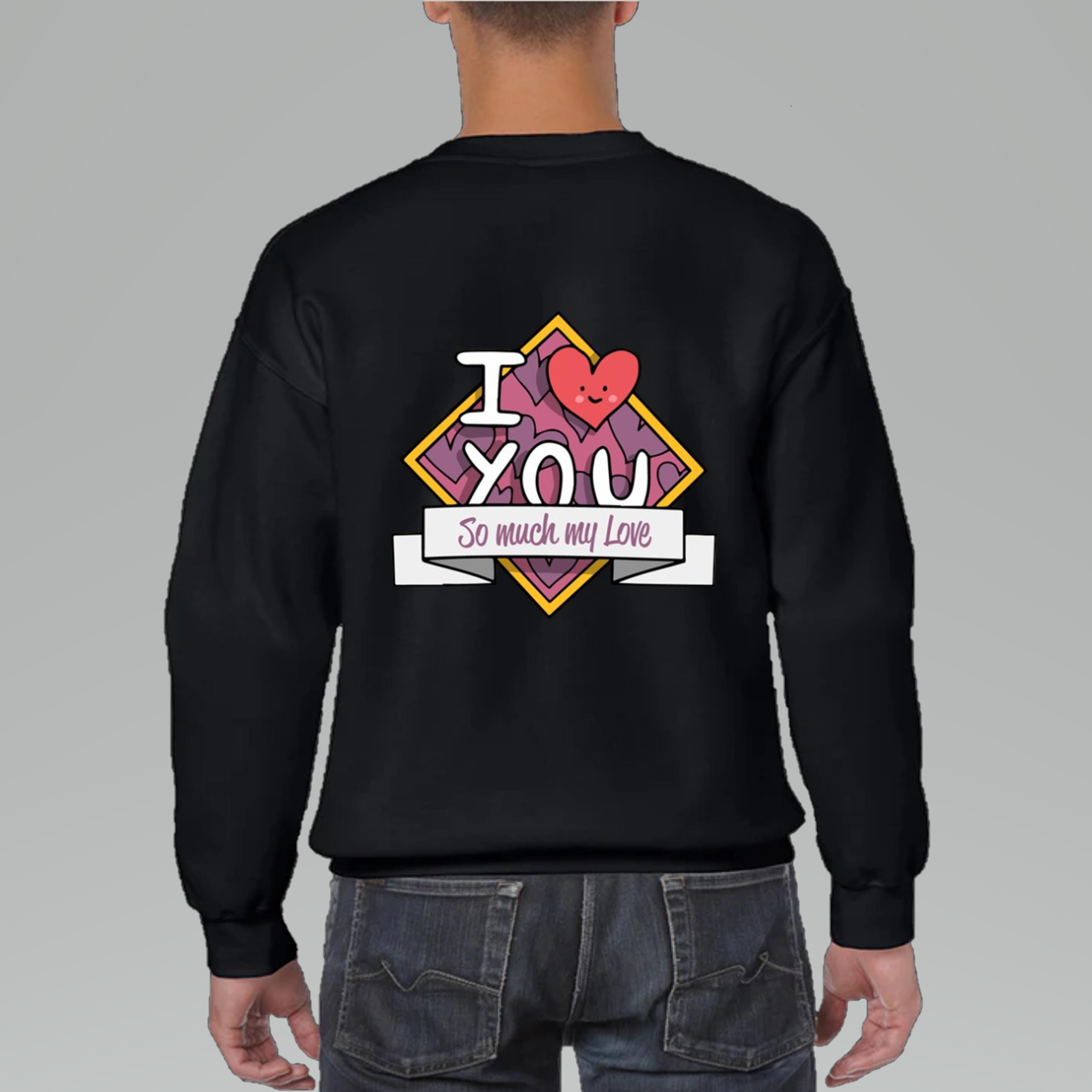 Hand-Drawn Valentine's Day Sweatshirt – Artistic, Unique Design to ...