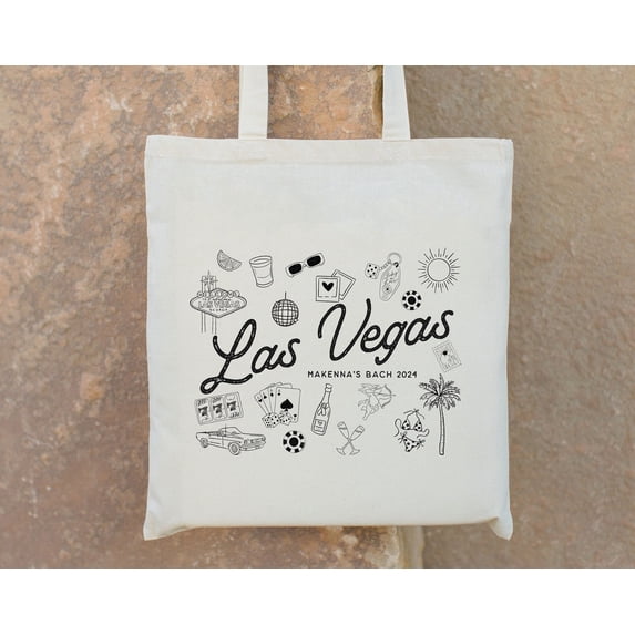 Hand Drawn Vegas Tote Destination Wedding Welcome Totes Las Vegas ...