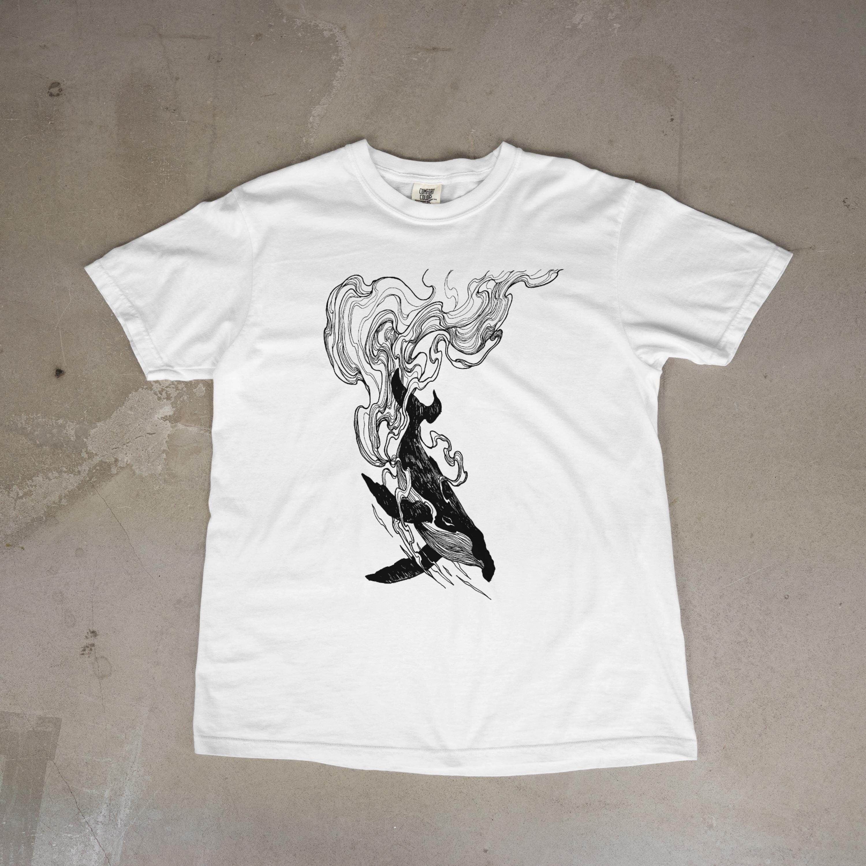 Hand-Drawn Whale Graphic Tee – Ocean Shirt, Retro Sea Life Tee, Gift ...