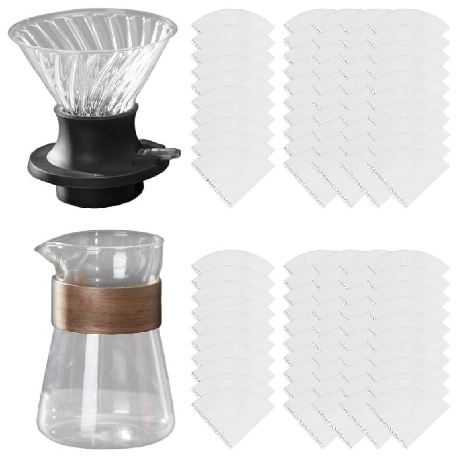 Hand Drip Coffee Filter Cup with Detachable Base and Insulated Glass ...