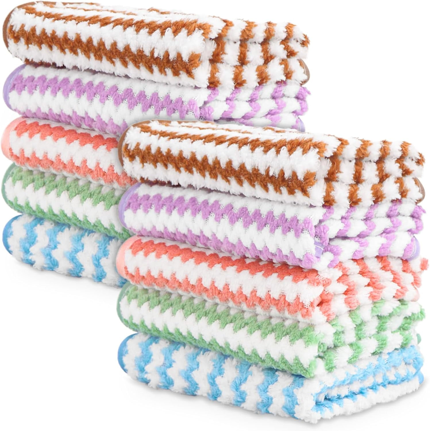 Hand Drying Towel, 10 Pcs Kitchen Towels with Hook Loop, Absorbent ...