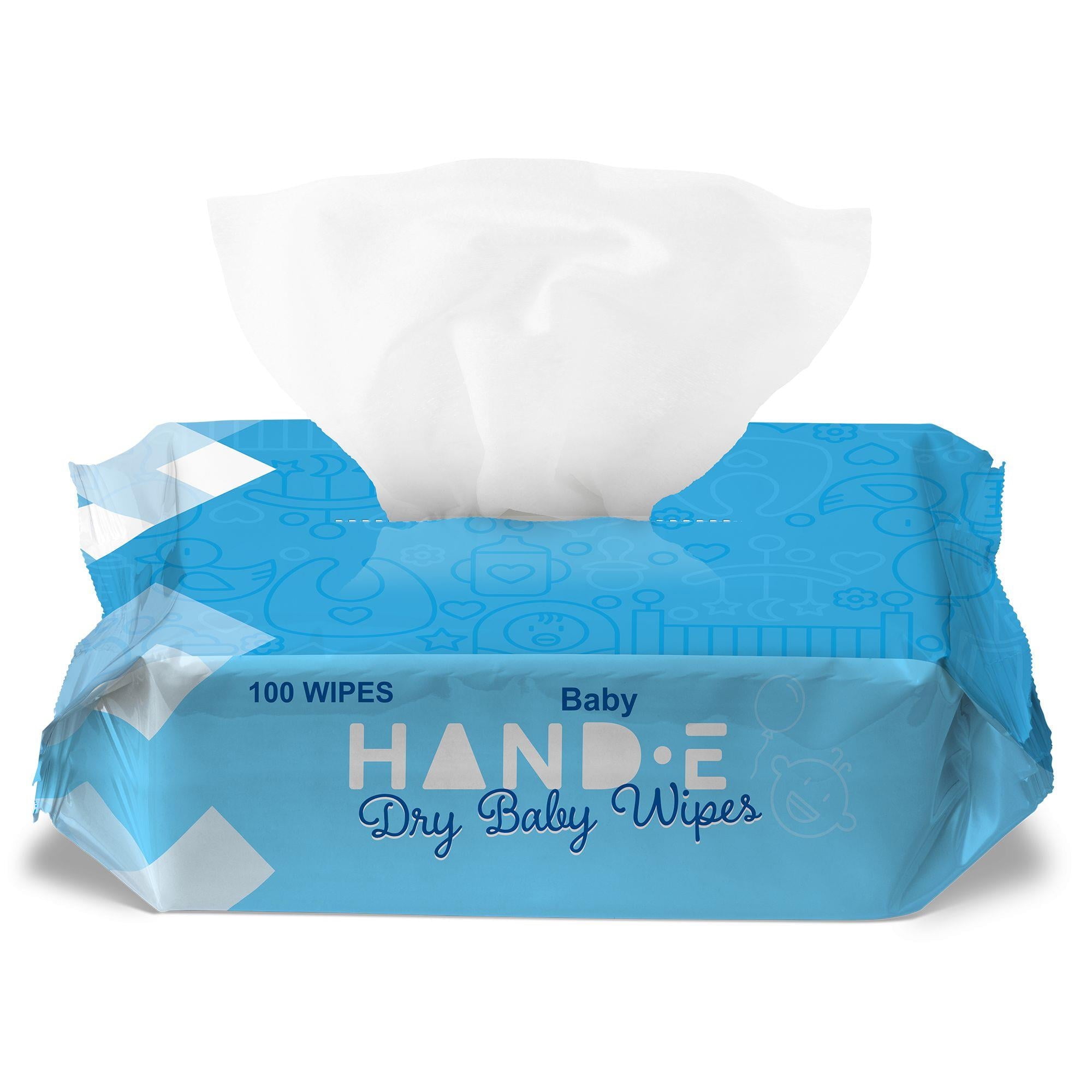 Hand-E Soft Dry Disposable Cleansing Cloth Wipes for Kids and Babies ...
